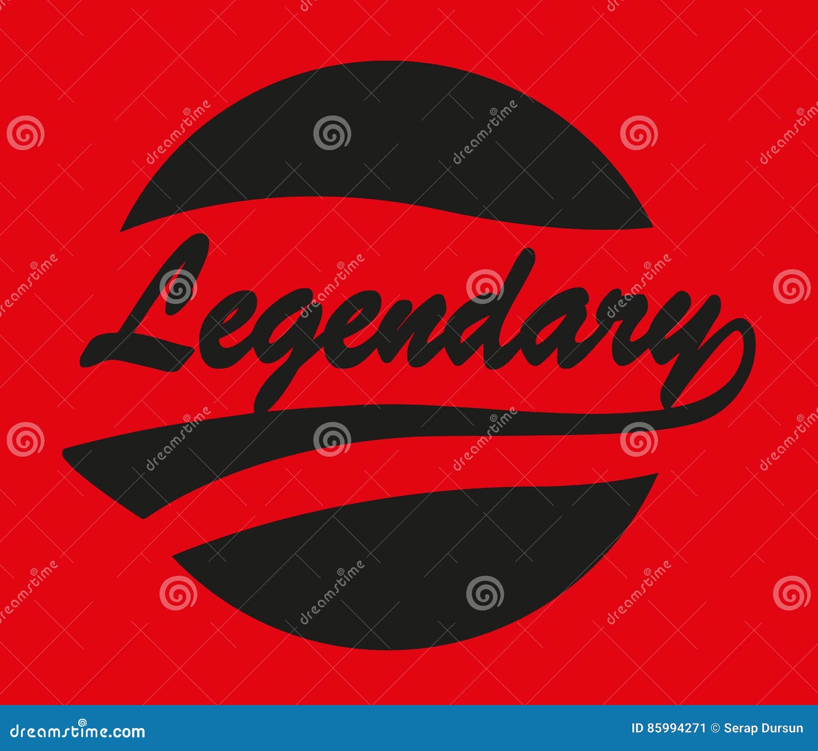 Legendary Caligraphy Design Stock Vector - Illustration of jersey, font ...