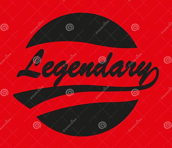 Legendary Caligraphy Design Stock Vector - Illustration of jersey, font ...