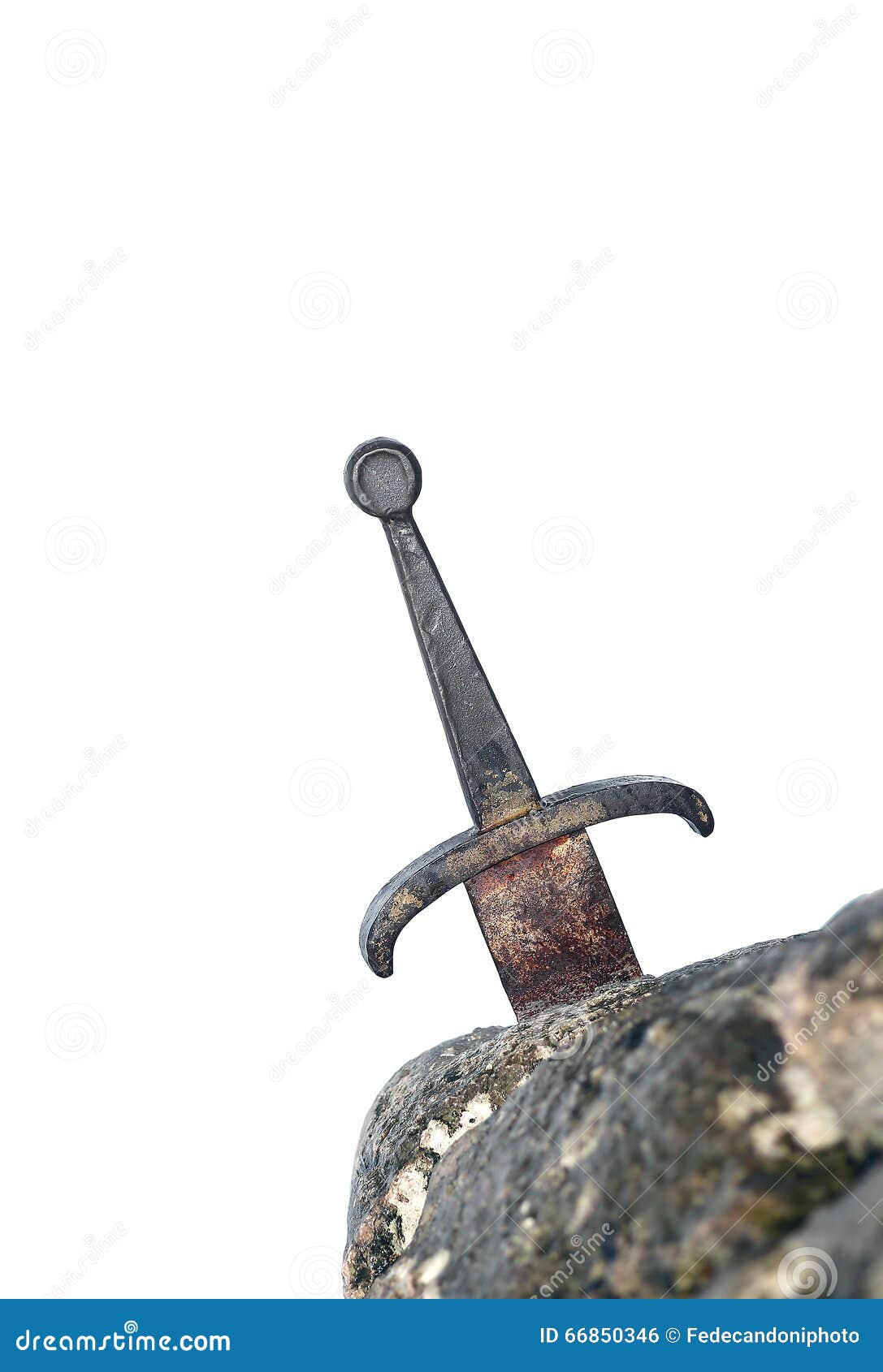 Legendary Excalibur Sword into the Stone in the Middle of the Forest ...