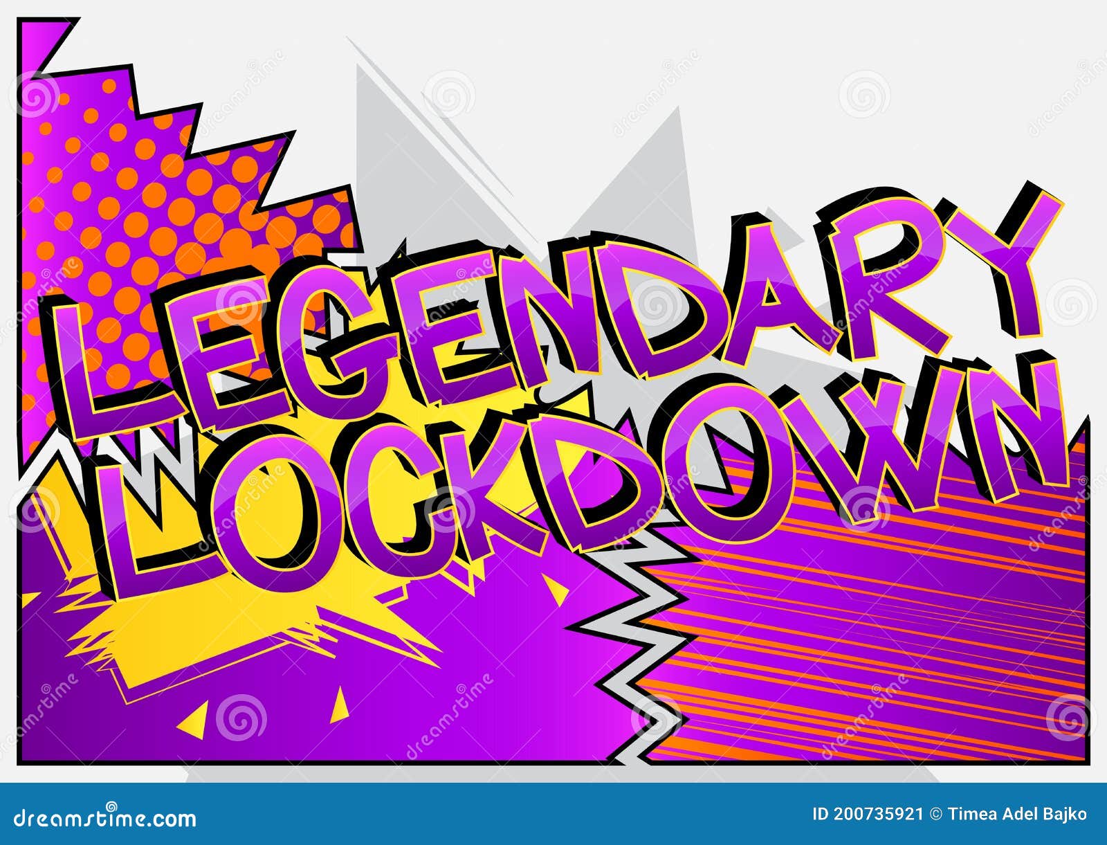 Legendary Lockdown Comic Book Style Cartoon Words Stock Vector ...