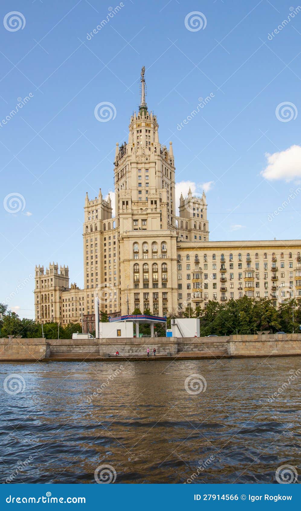 The Legendary Moscow Skyscrapers Stock Photo - Image of national, light ...