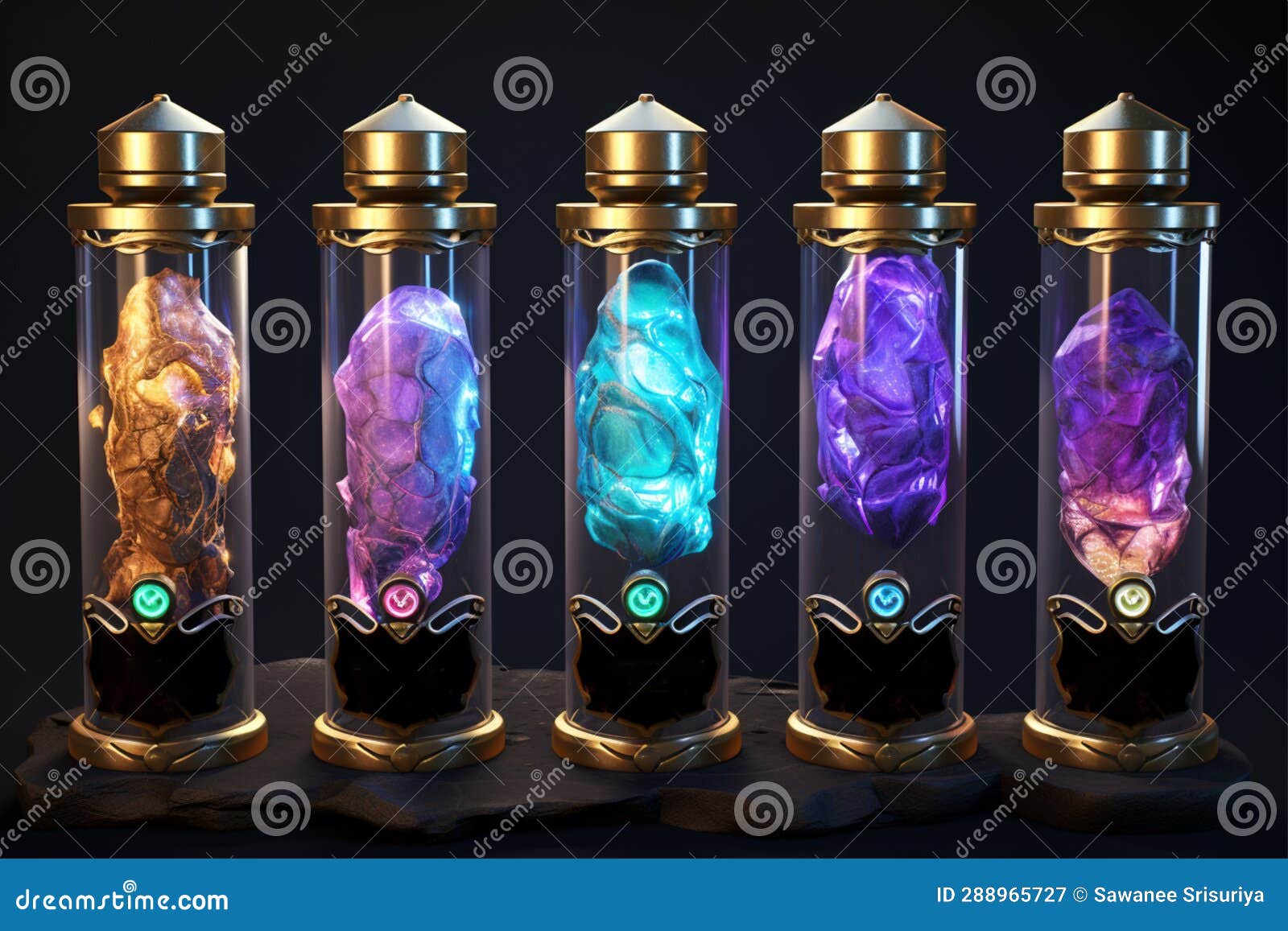 Legendary Potion for Balancing Dark and Light Magic -3D Render Stock ...
