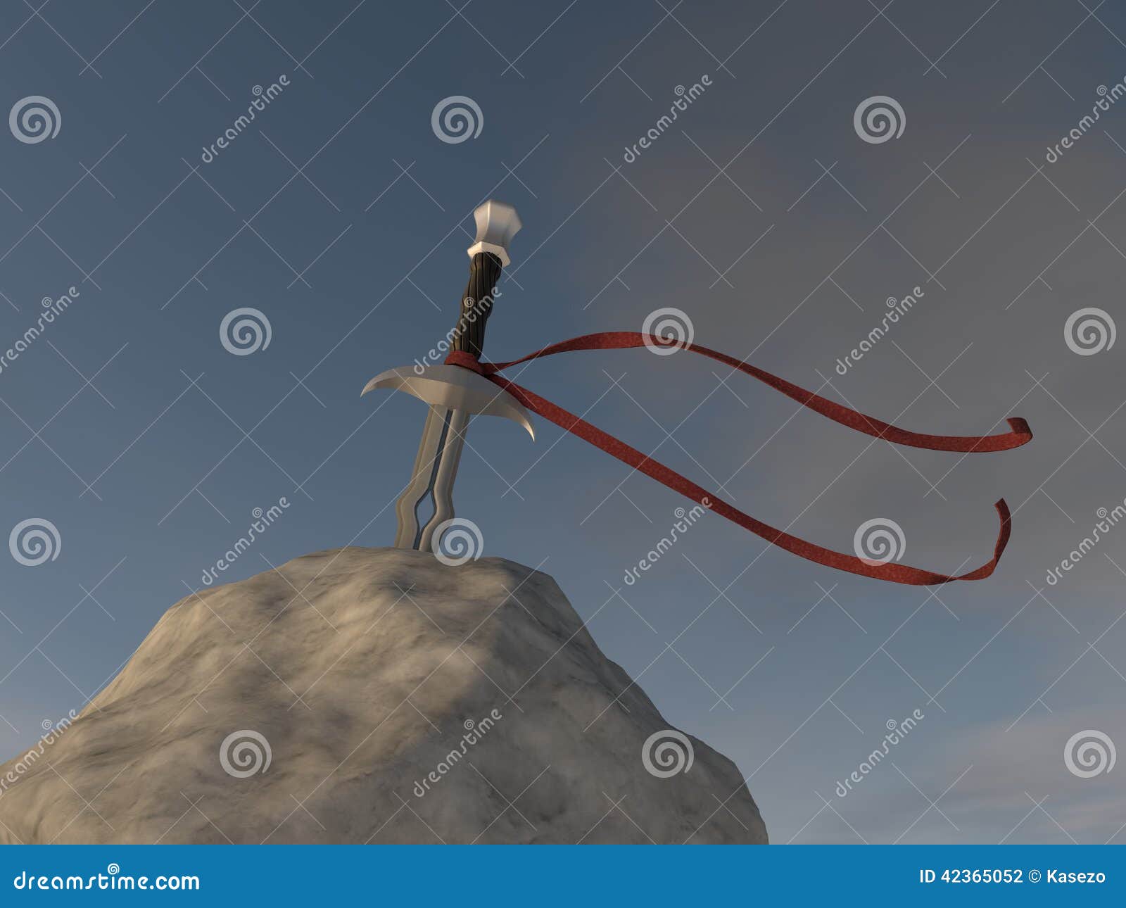 Legendary Sword In Stone. Excalibur. Vector Illustration. Game Design ...