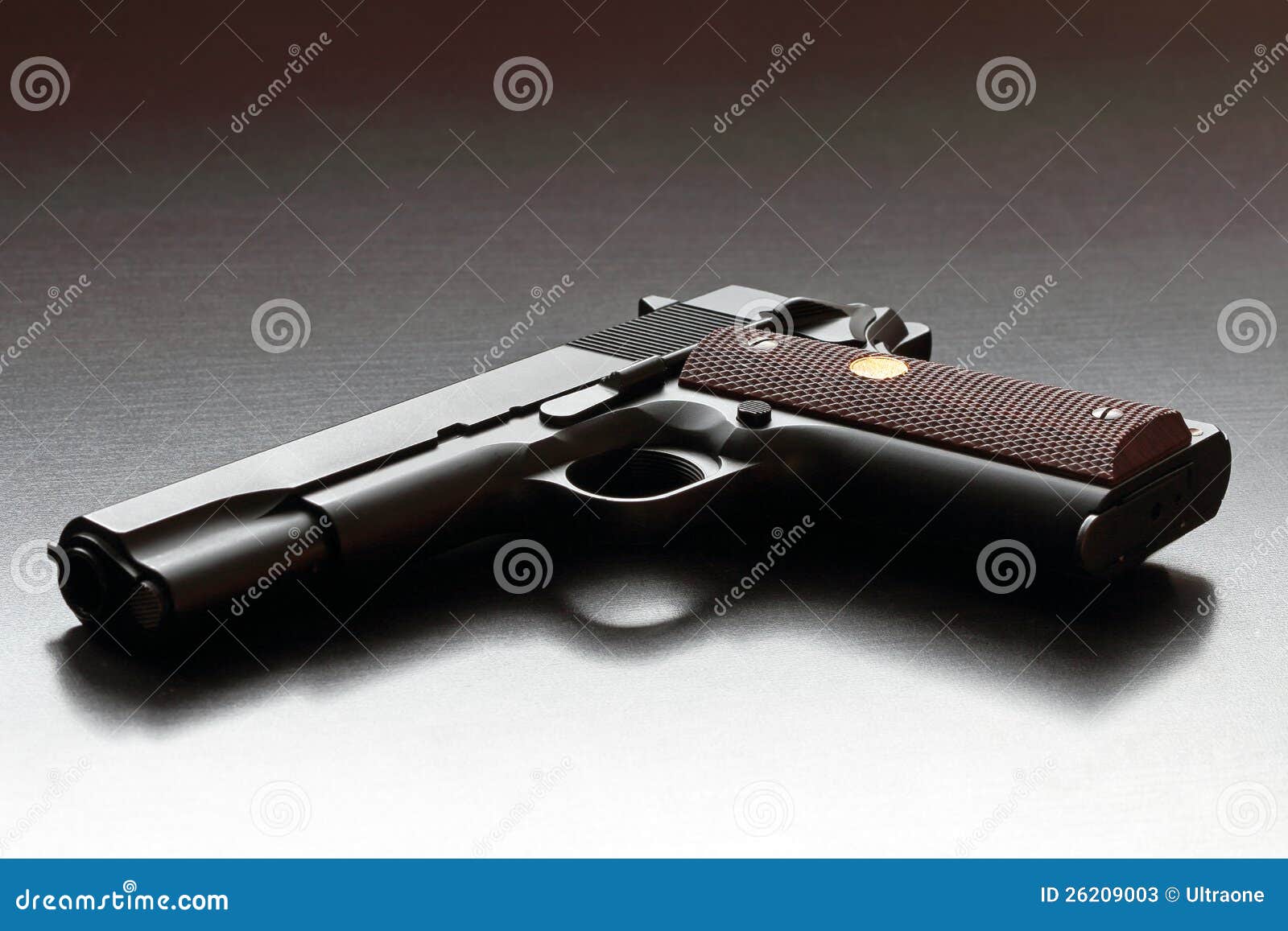 Legendary US .45 Caliber Handgun. Stock Image - Image of handgun ...