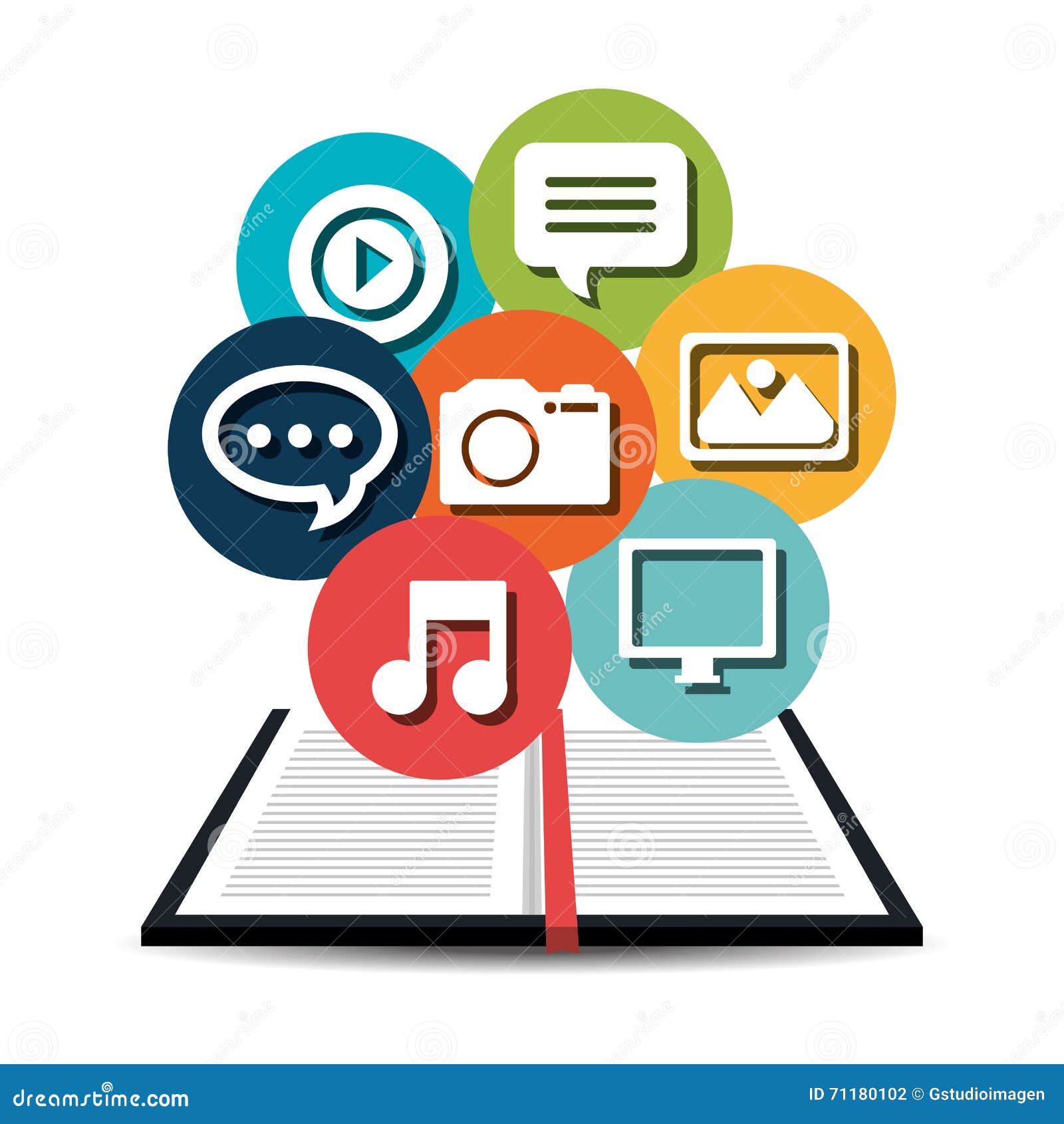 Legga I Libri Online Progettano Illustrazione di Stock - Illustrazione ...