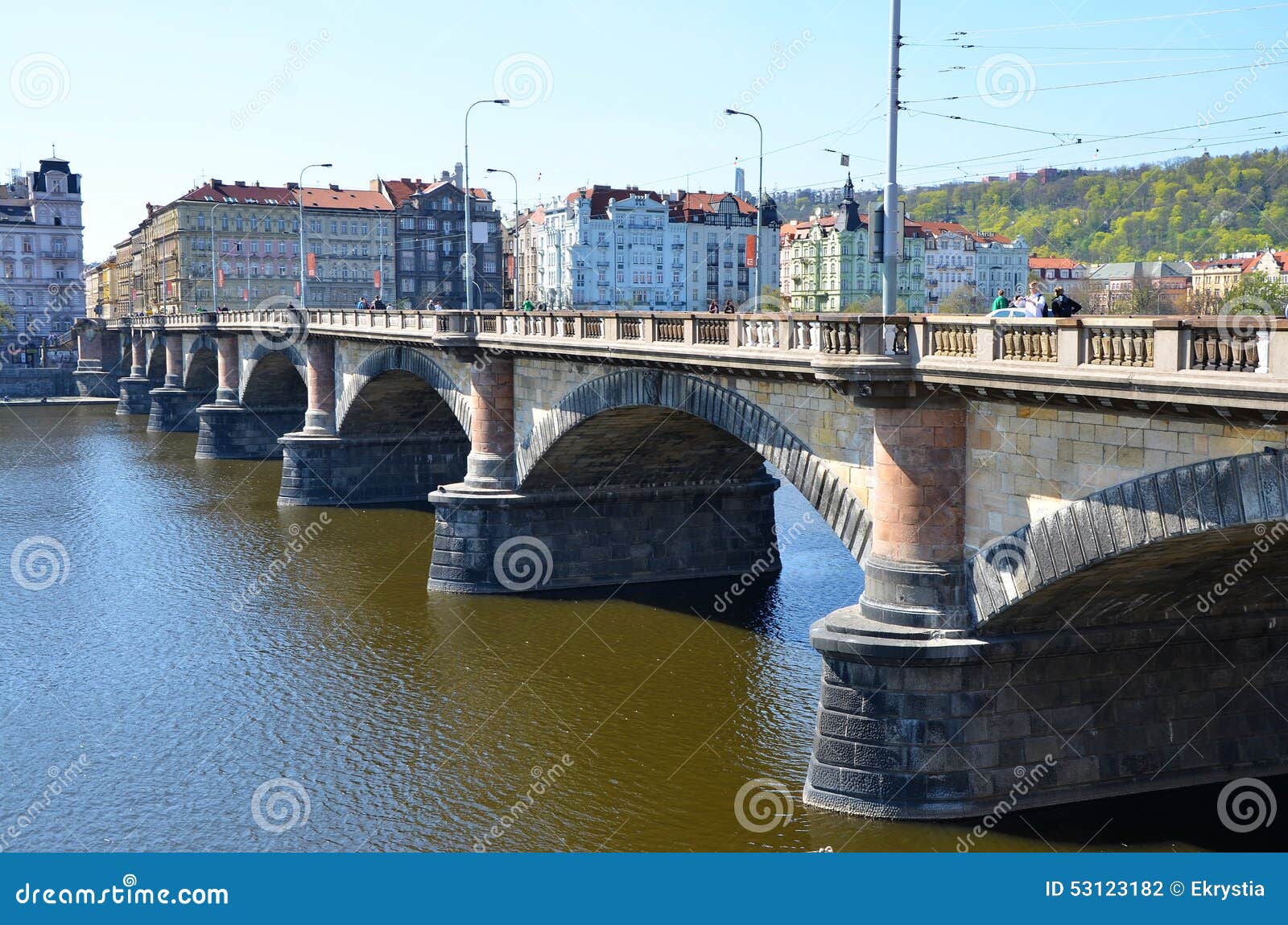 Legion bridge, Prague stock photo. Image of fairytale - 53123182