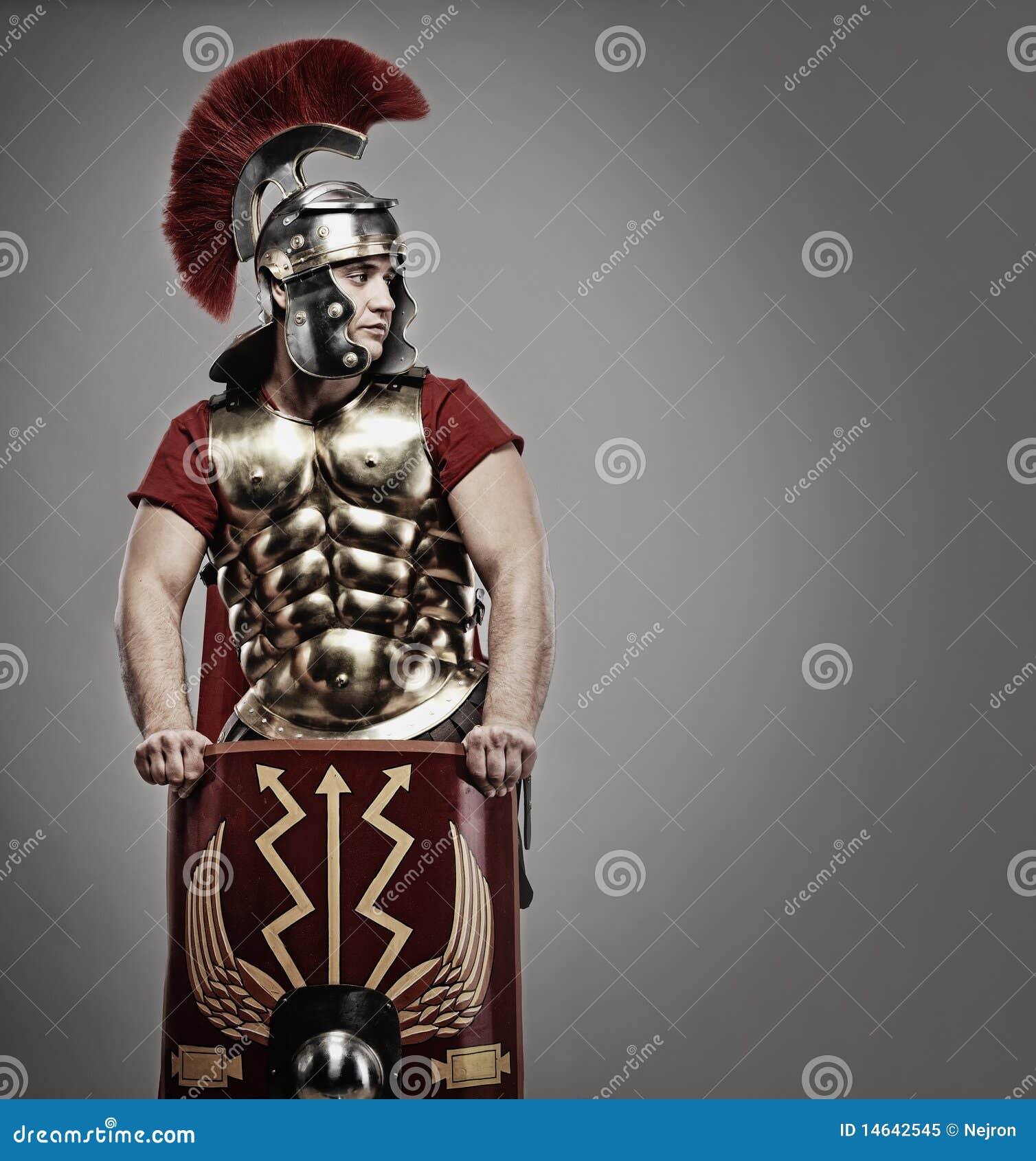 Legionary soldier stock image. Image of isolated, grey - 14642545