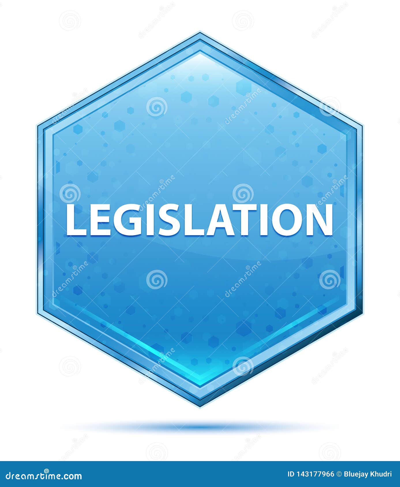 Legislation Crystal Blue Hexagon Button Stock Illustration ...