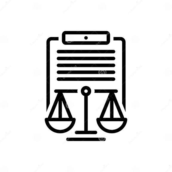 Black Line Icon for Legislation, Law Making and Act Stock Vector ...
