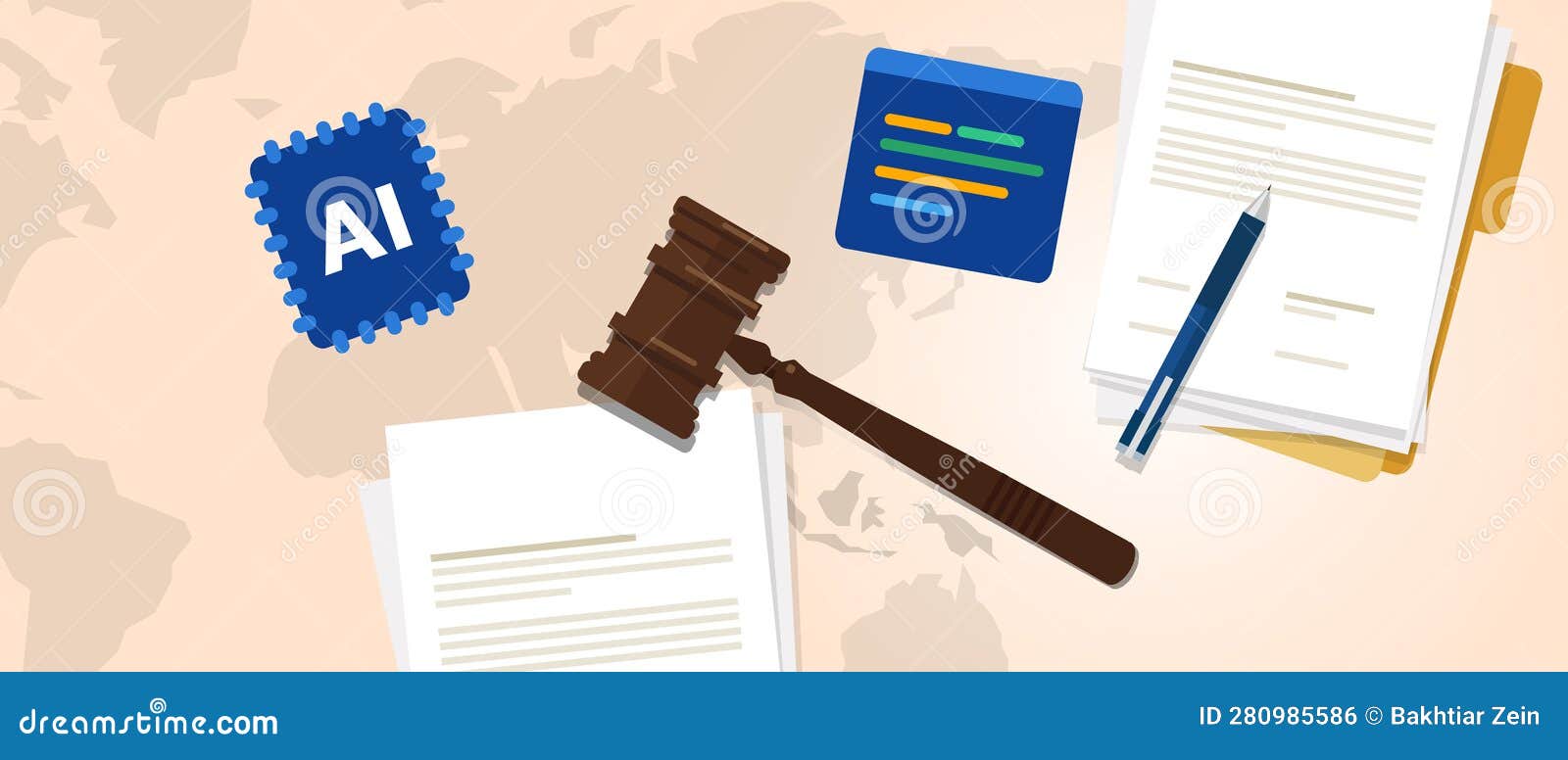 Legislation Law of Artificial Intelligence AI Concept Stock Vector ...