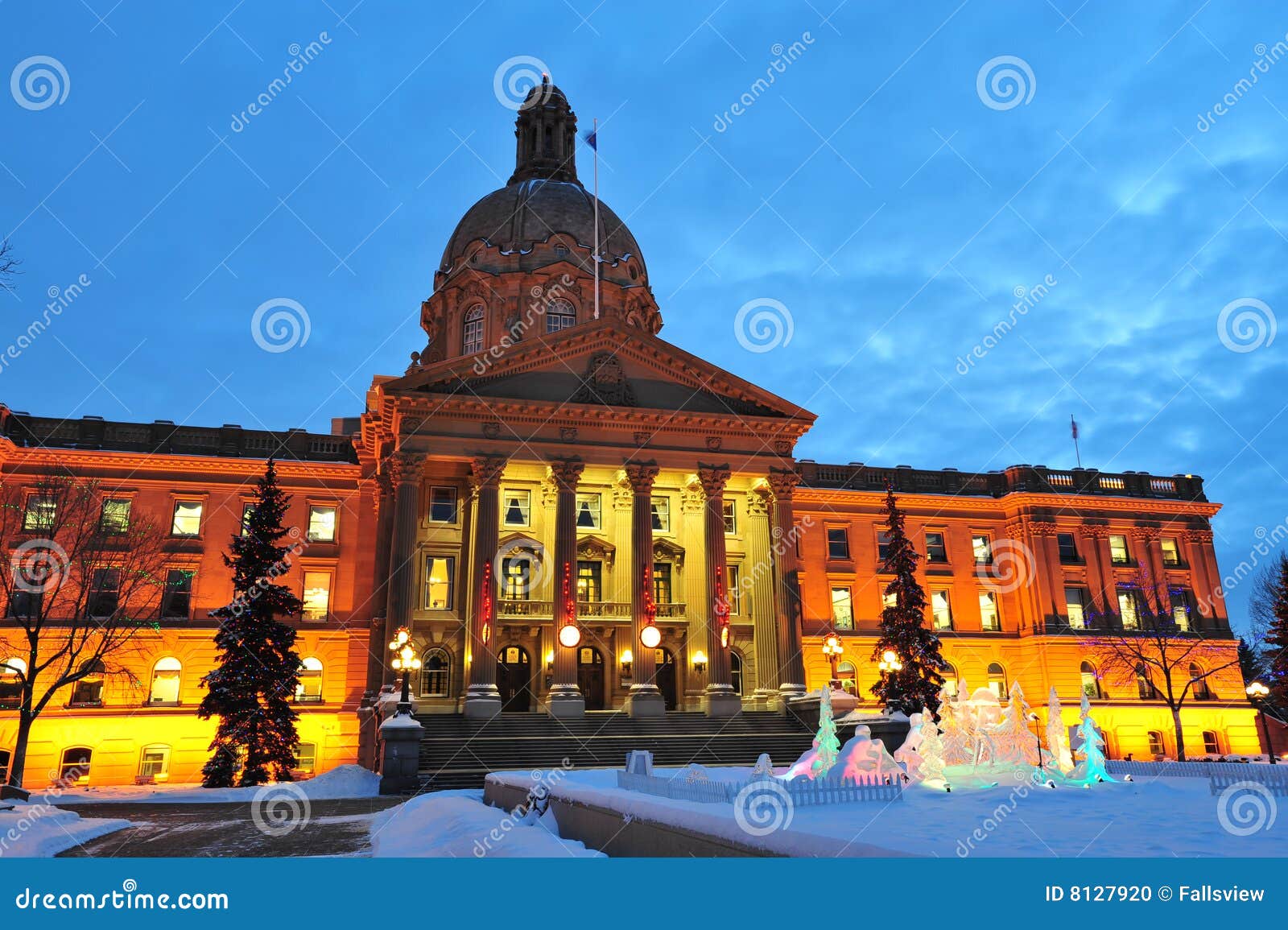 Legislative Building Night Scene Stock Photo - Image of beautiful ...