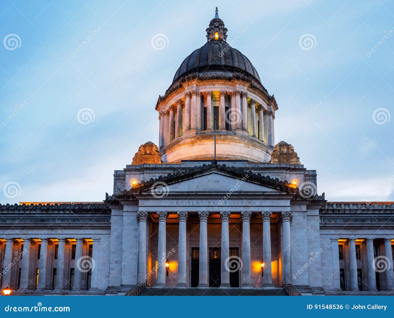 Legislative Building Washington State at Night Stock Photo - Image of ...
