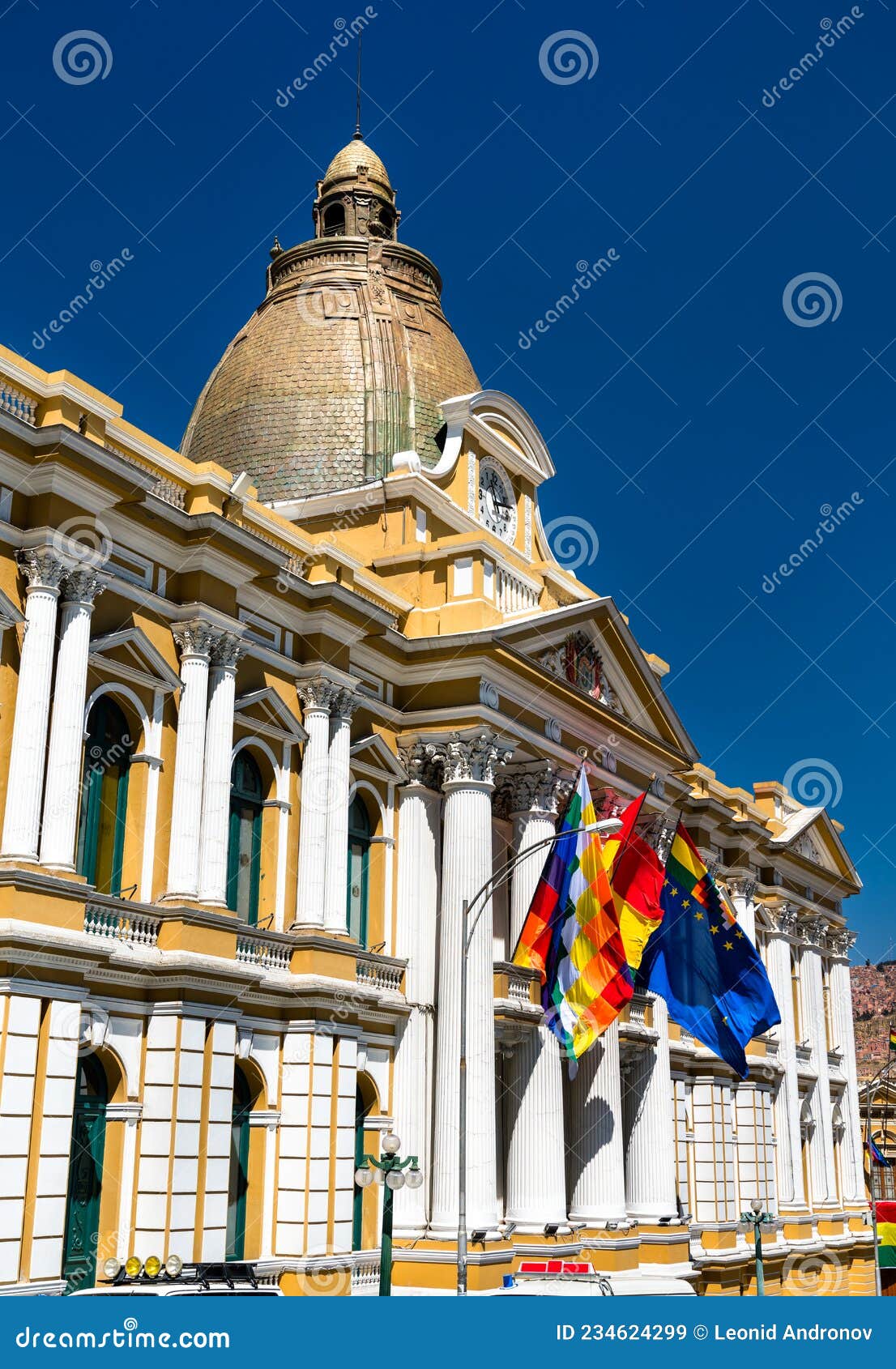 Legislative Palace in La Paz, Bolivia Stock Image - Image of parliament ...