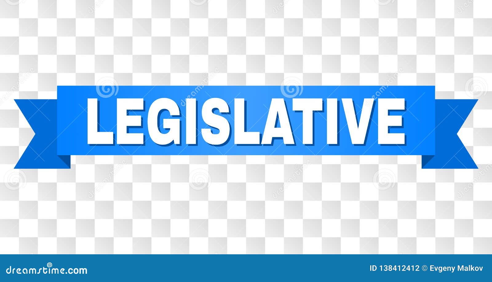 Blue Ribbon with LEGISLATIVE Text Stock Vector - Illustration of emblem ...