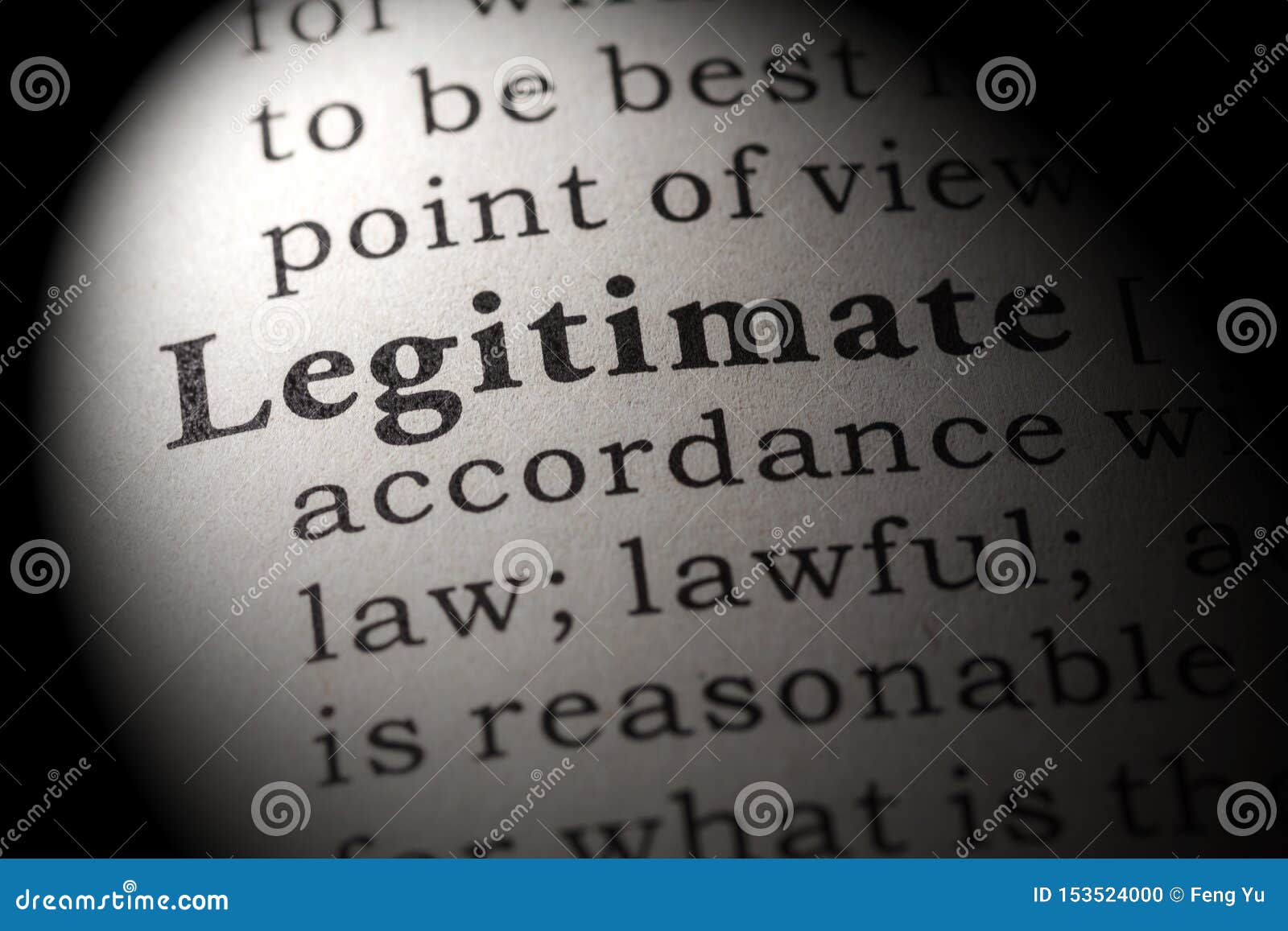 Definition of the Word Legitimate Stock Photo - Image of word ...