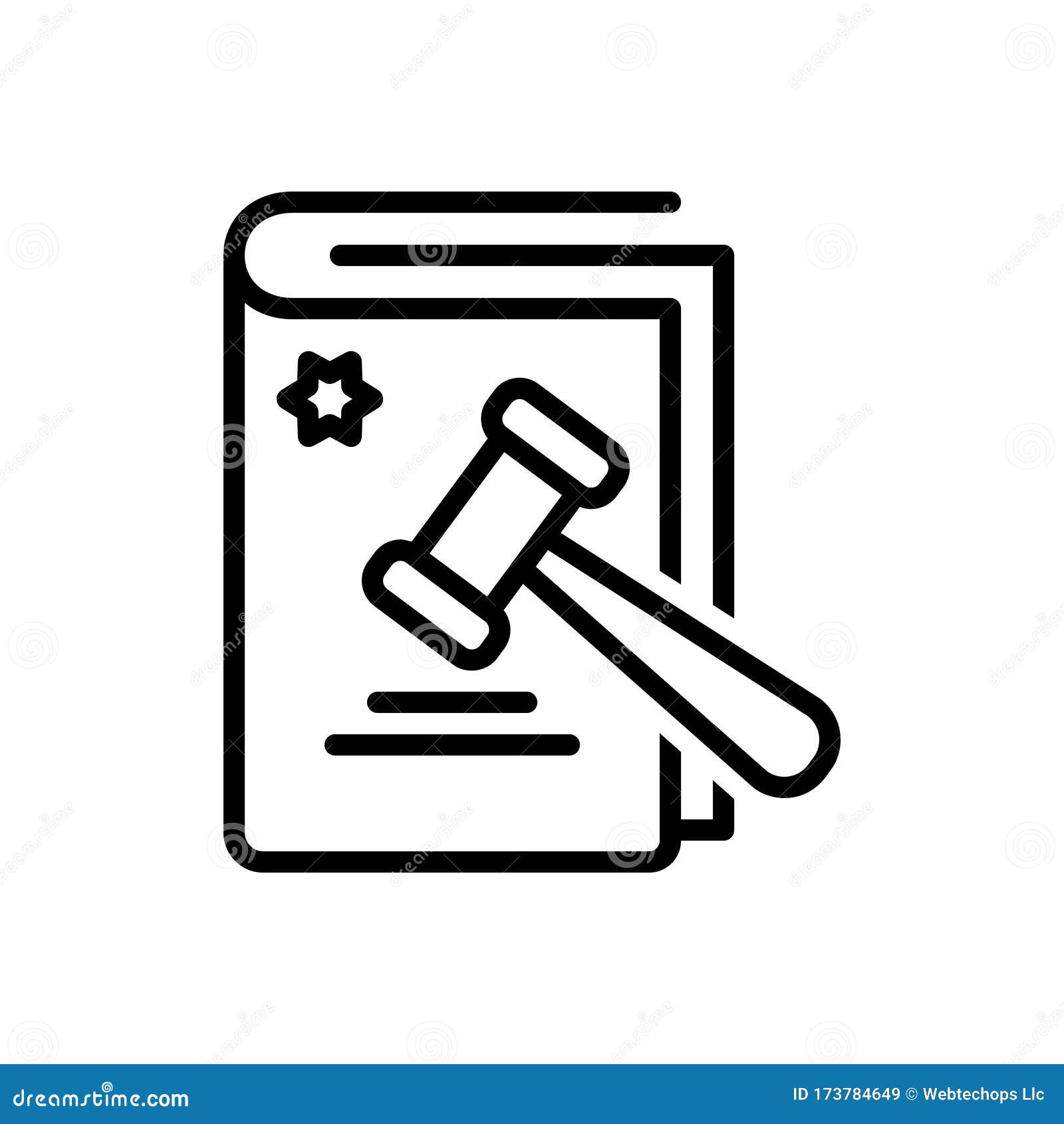Black Line Icon for Legitimate, Licit and Statutory Stock Vector ...