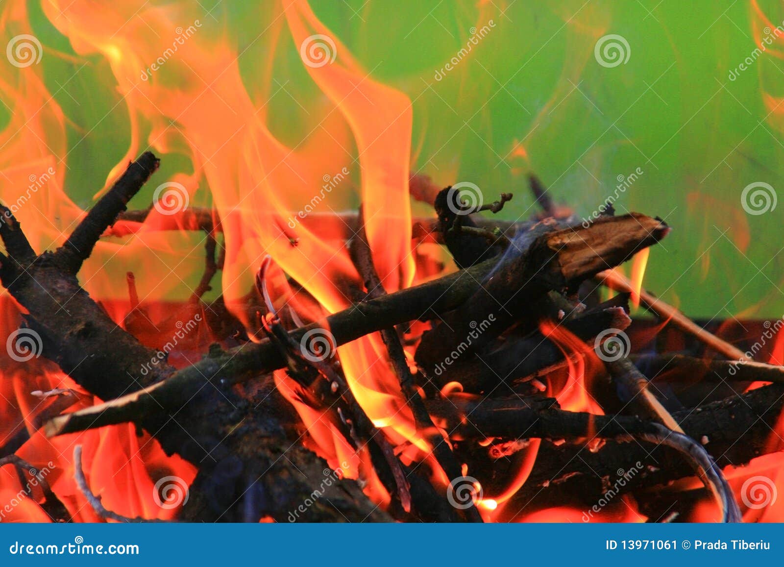 Legno che brucia sul fuoco immagine stock. Immagine di accensione ...