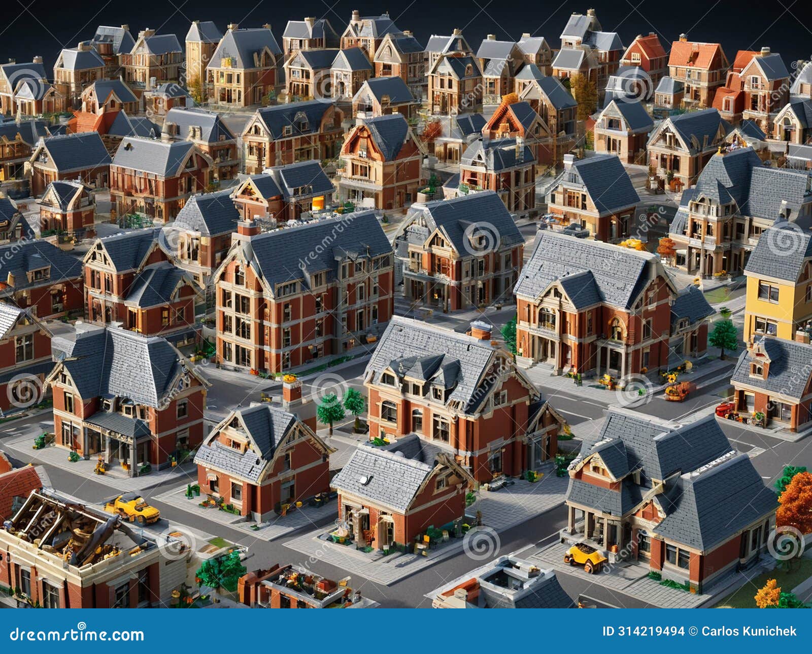 Lego Blocks House, 3d Render - Generated by Ai Stock Illustration ...