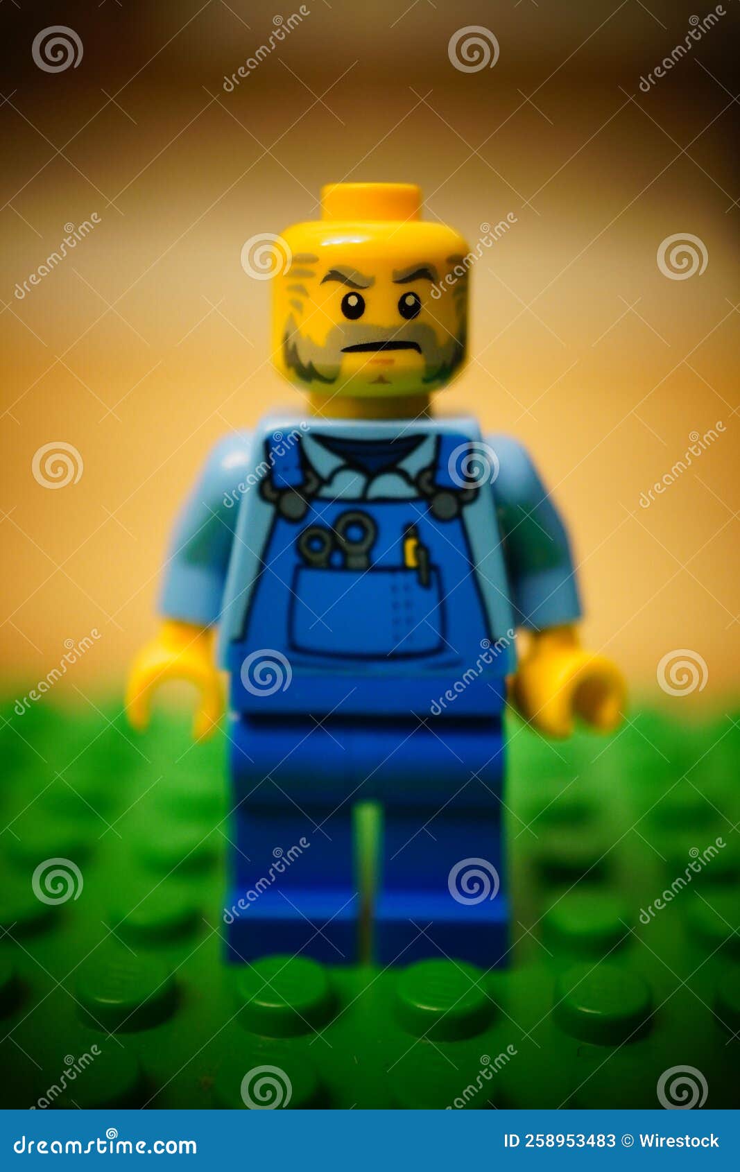 Lego Brand Construction Worker Toy Figurine with a Beard Editorial ...