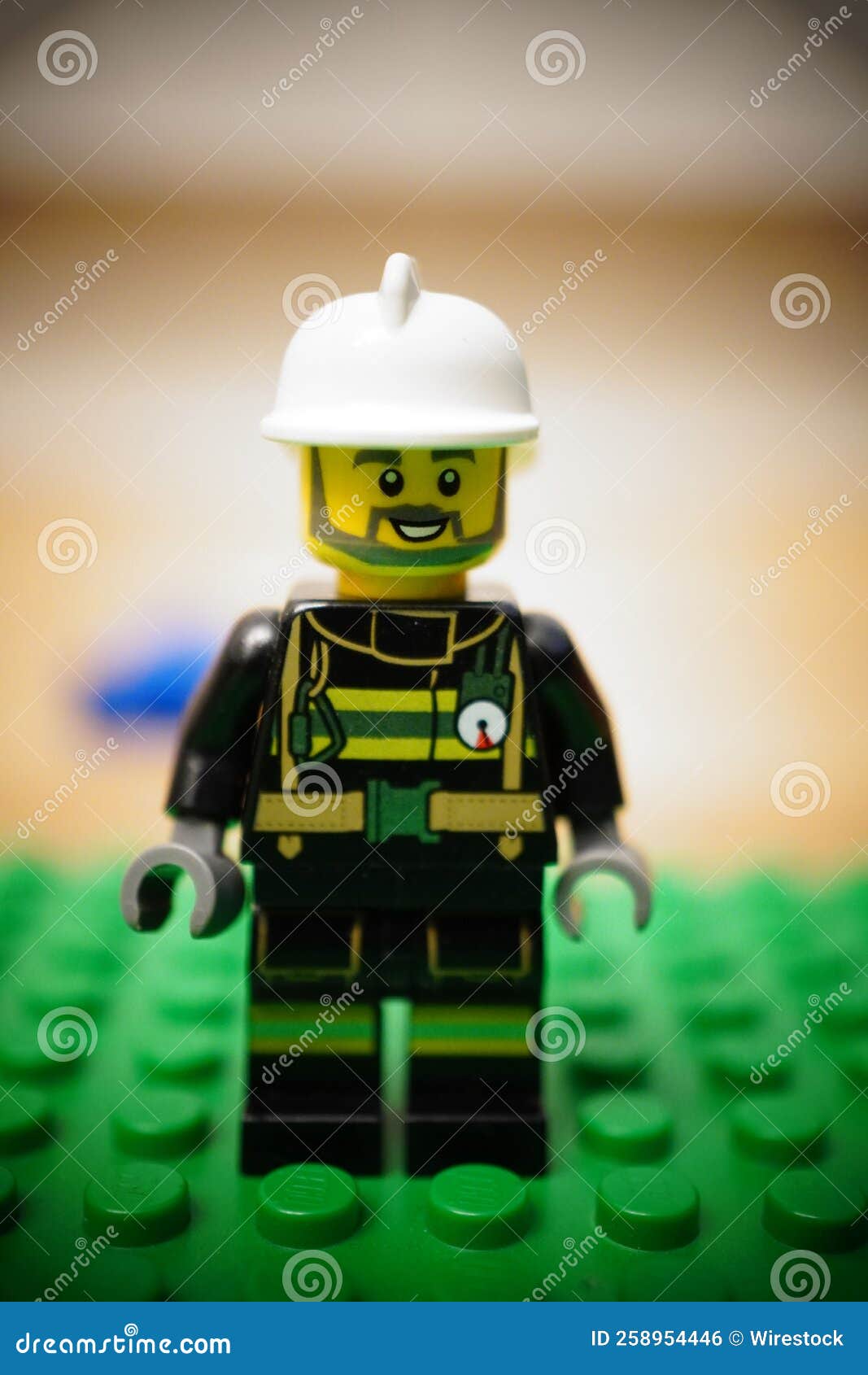 Lego Brand Toy Firefighter Figurine with a Beard Editorial Photo ...