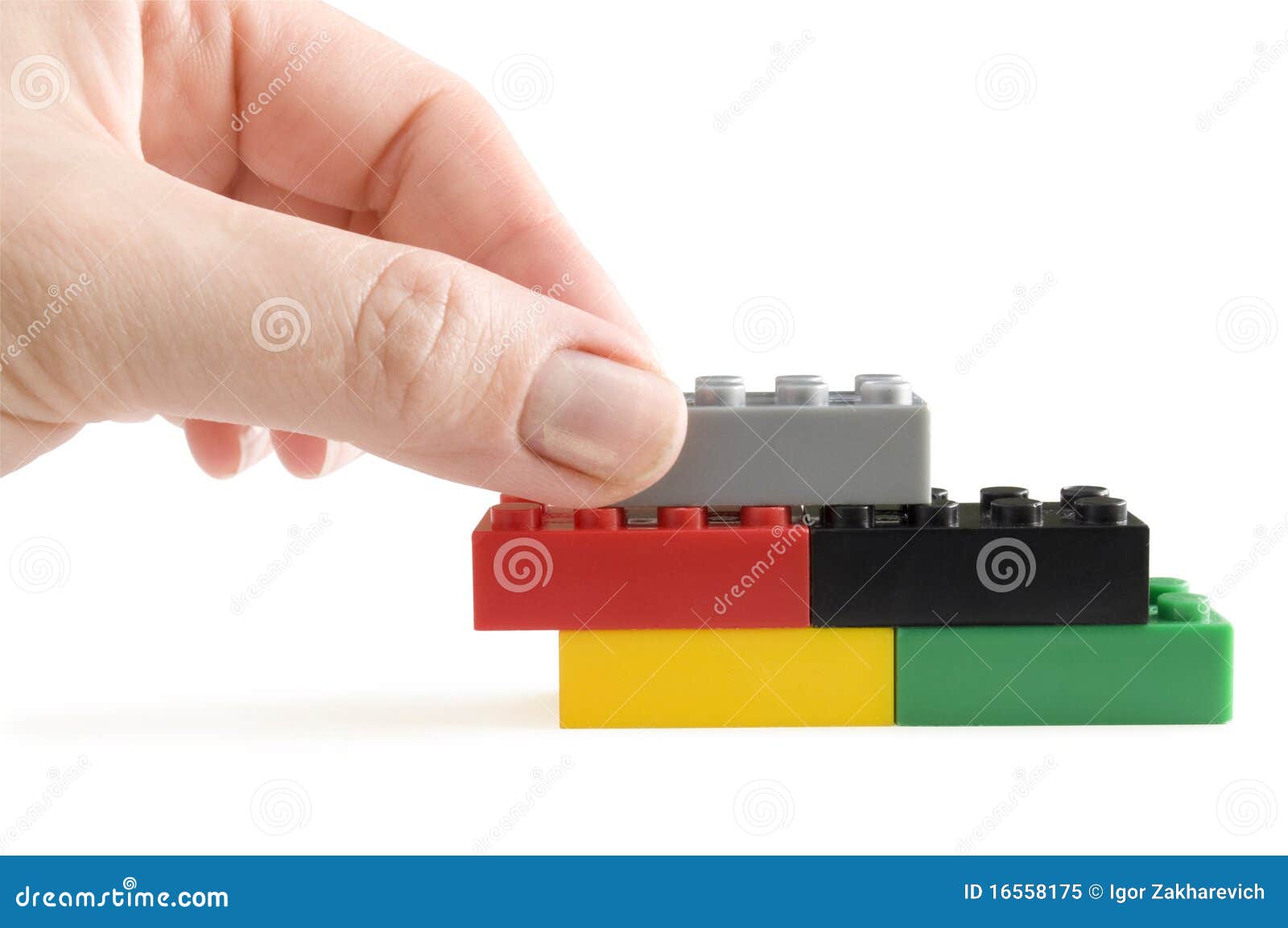 Lego builder in hand stock image. Image of preschooler - 16558175