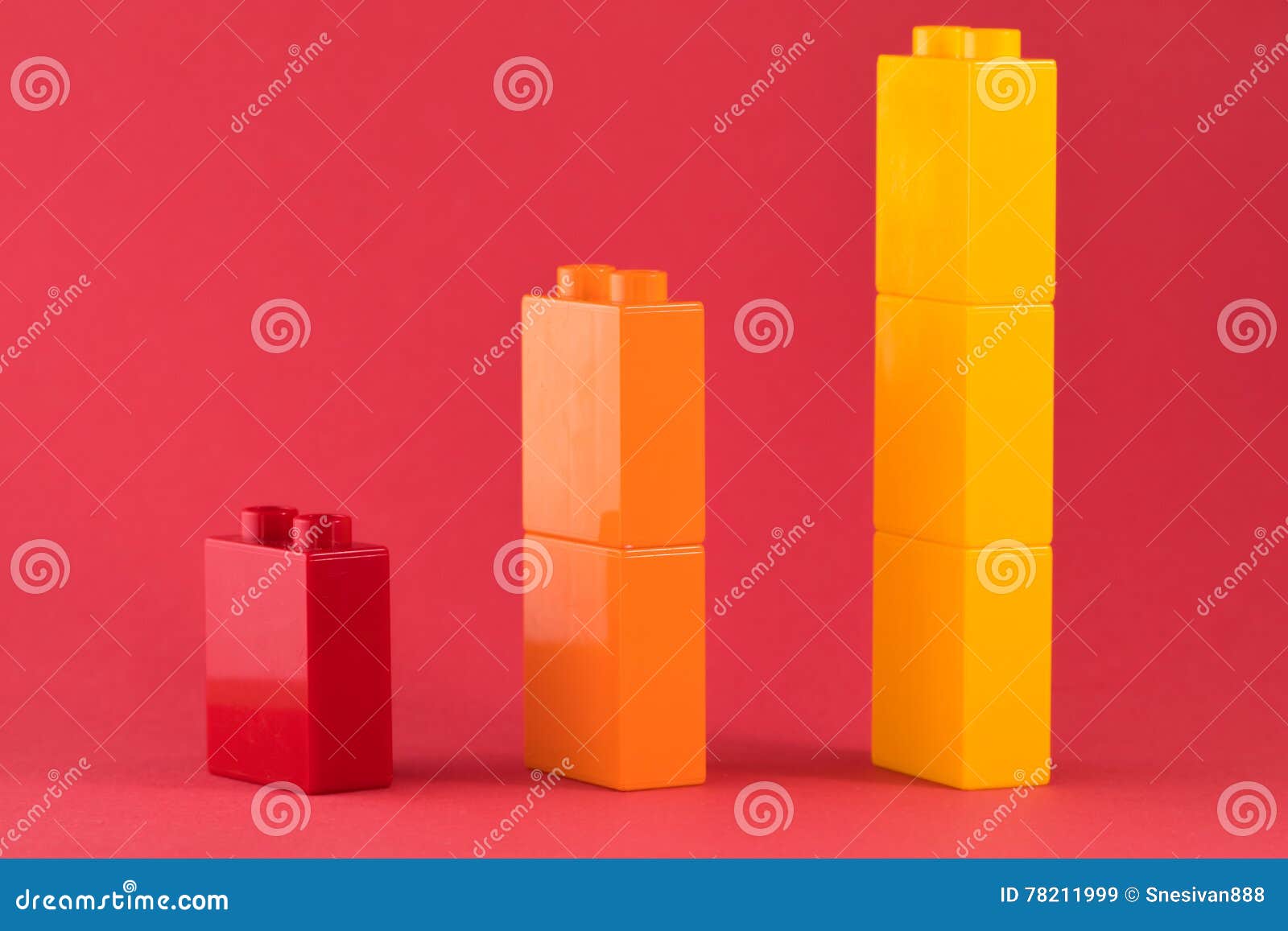 Lego Chart on Red Background. Stock Image - Image of design, geometric ...