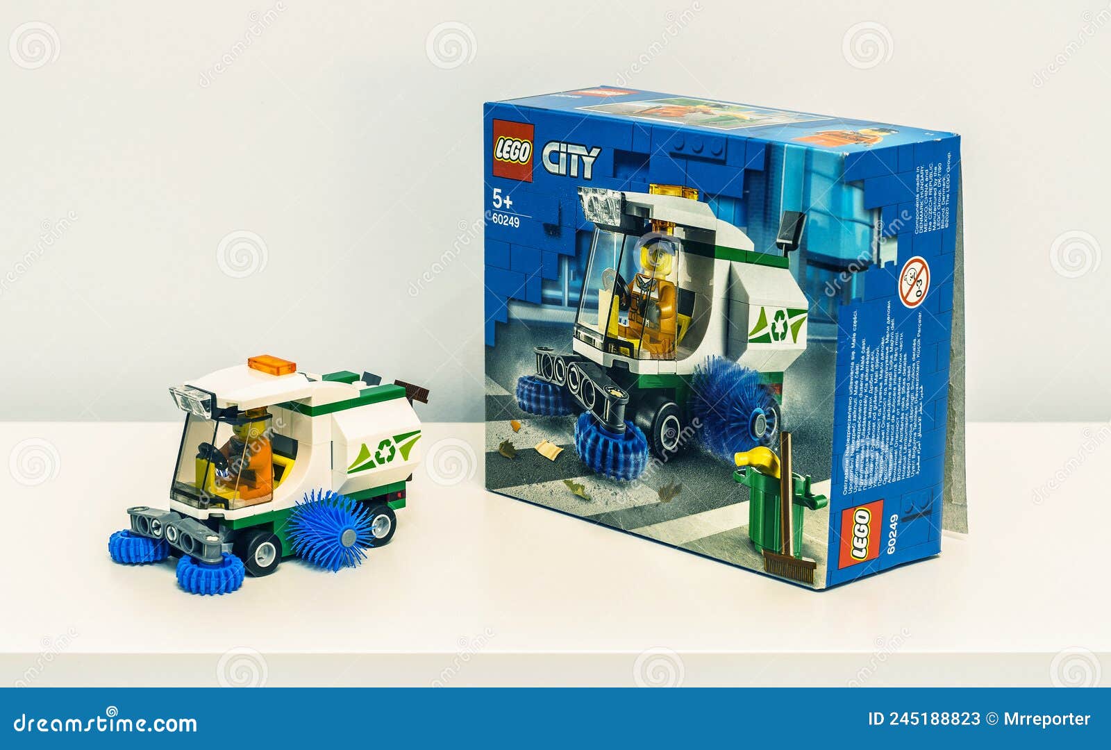 Lego Cleaner With Brush Cleaning Street And Putting Garbage In Street ...