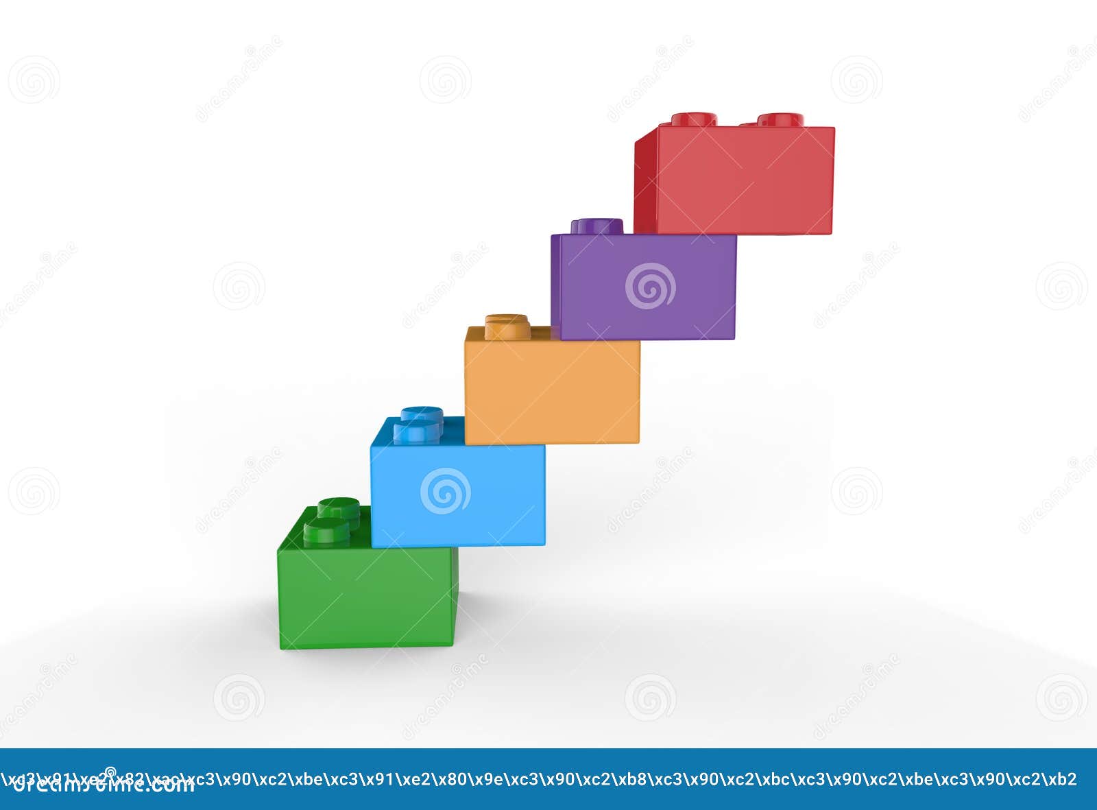 Lego color block stair stock illustration. Illustration of construction ...