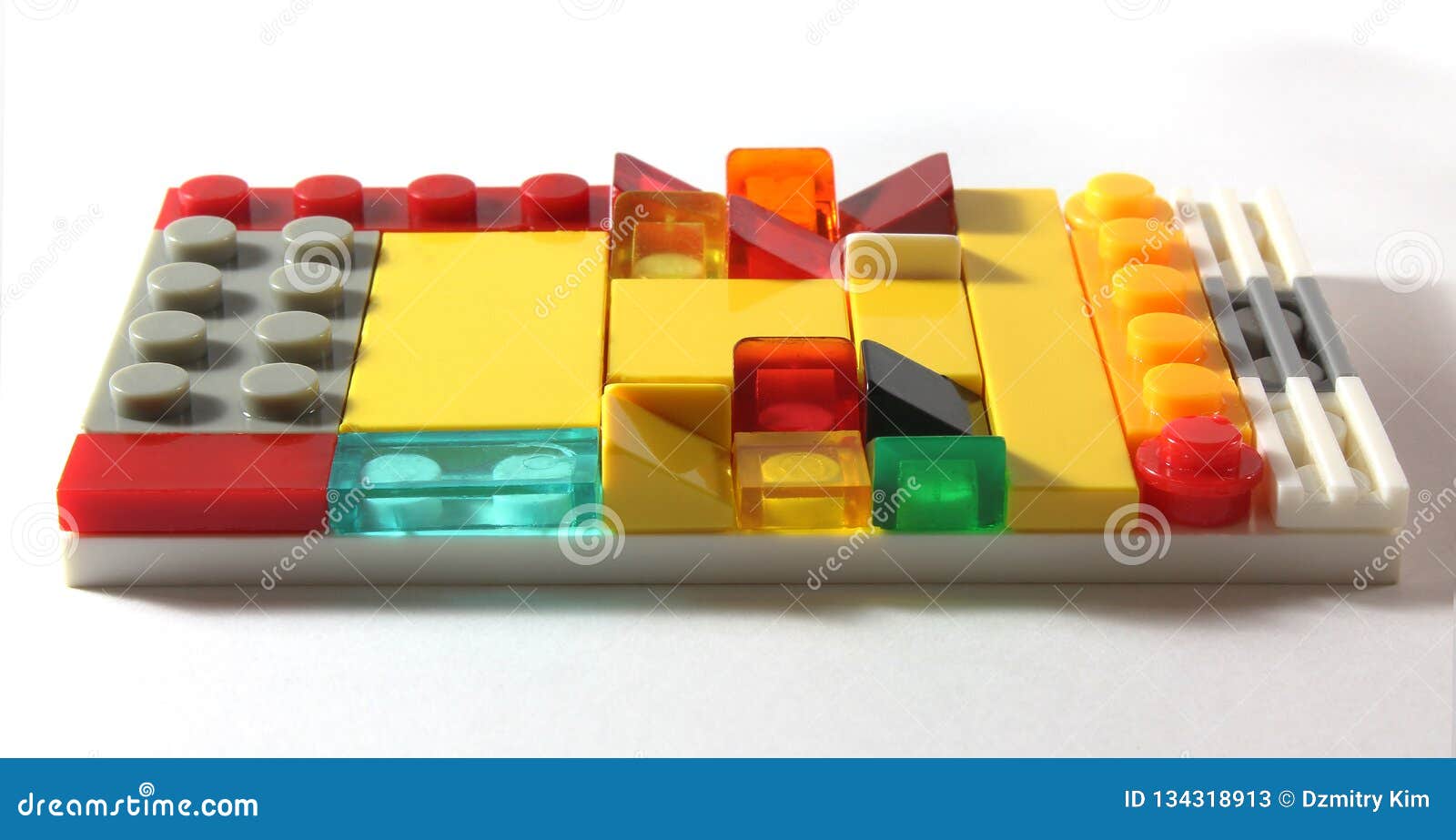 Lego Del Tablero Del Esquema Del Constructor Del Juguete Imagen de ...