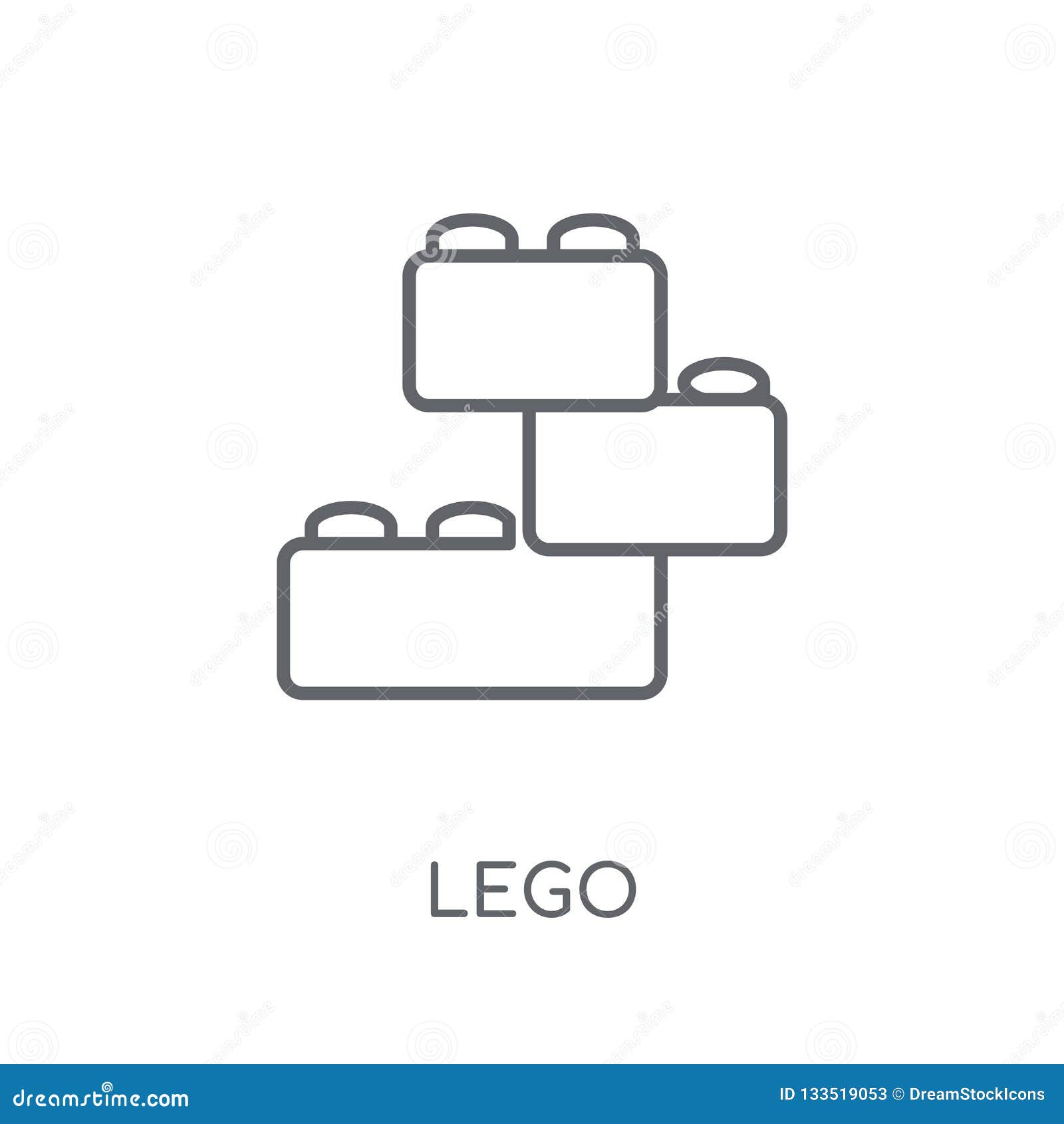 Lego Linear Icon Modern Outline Lego Logo Concept On White Back Stock Vector Illustration Of