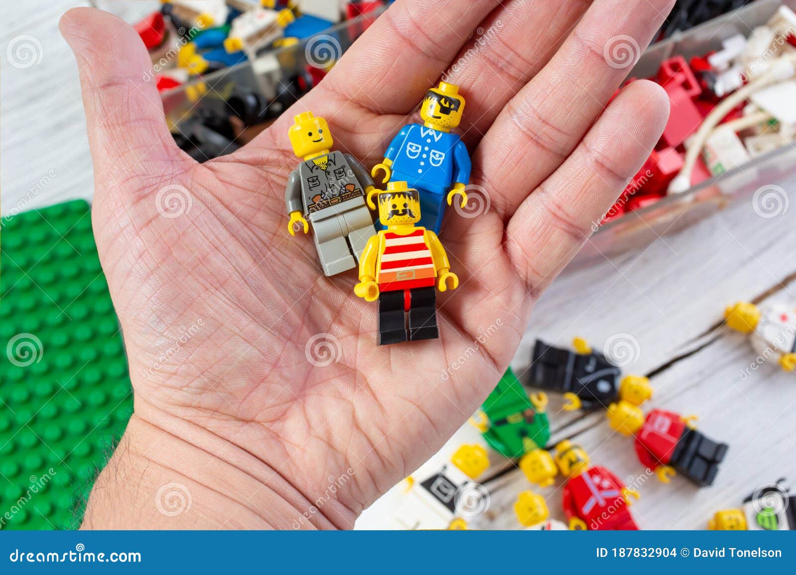 Lego People Around The Table, Combine From Different Set Editorial ...