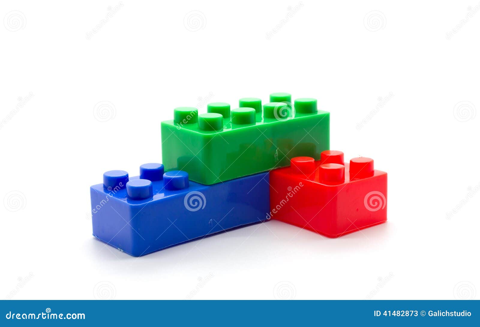 Lego Plastic Bouwstenen Op Witte Achtergrond Stock Afbeelding - Image ...