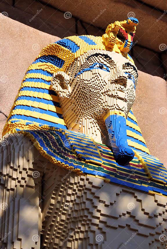 Lego Sculpture of an Egyptian Pharaoh Editorial Photography - Image of ...