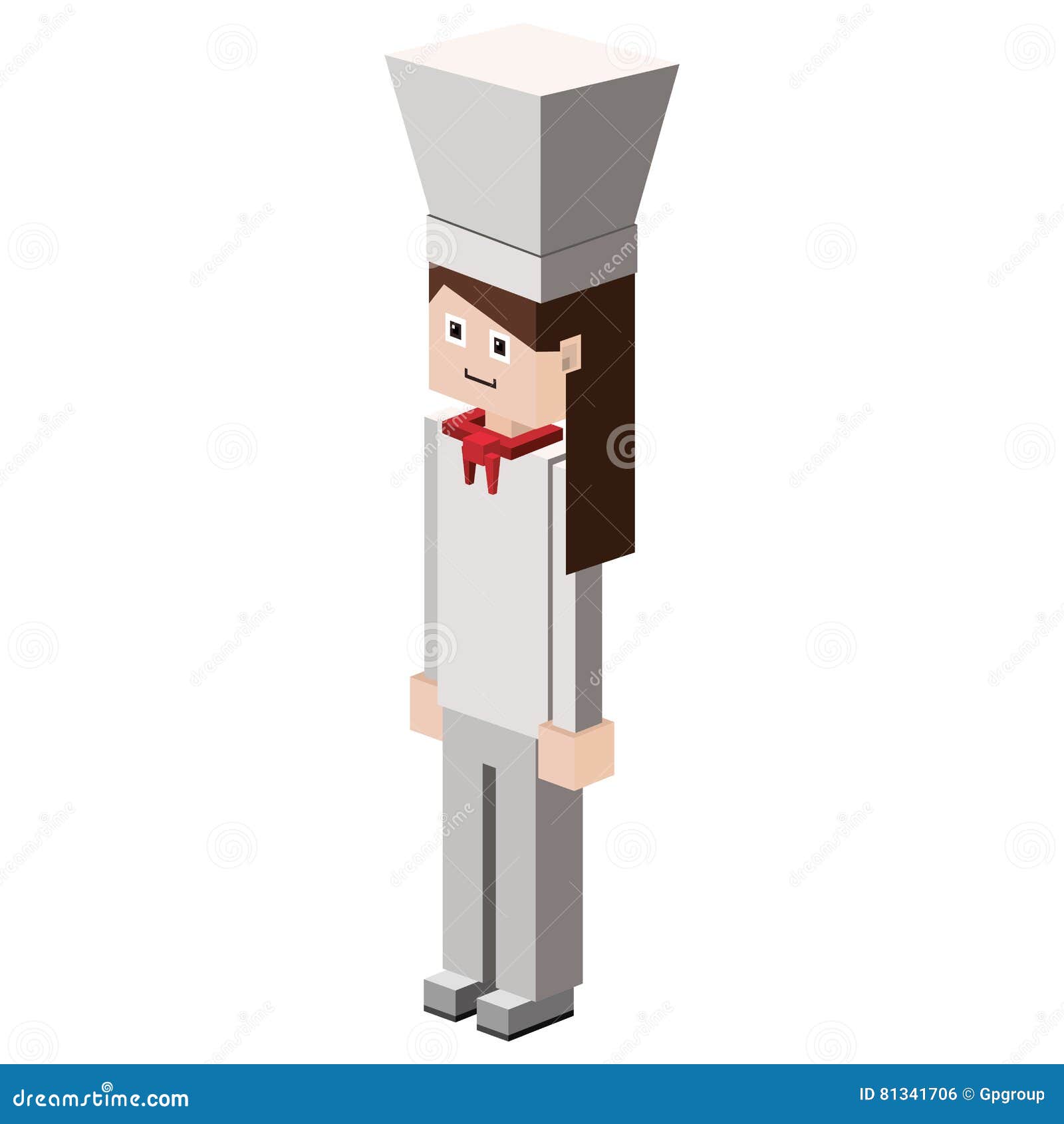 Lego Silhouette with Female Chef Stock Illustration - Illustration of ...