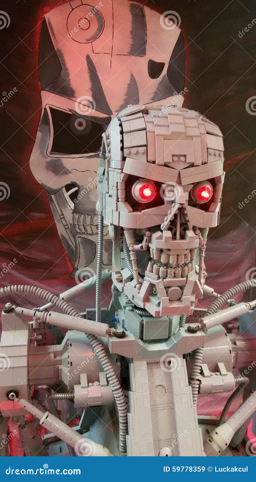 Lego Terminator editorial stock image. Image of eyes - 59778359