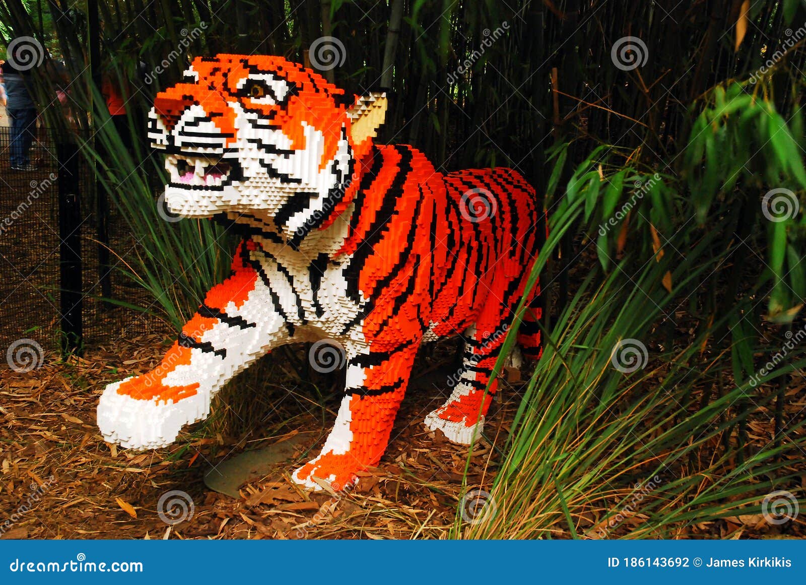 A Lego Tiger Comes through the Grasses Editorial Photography - Image of ...