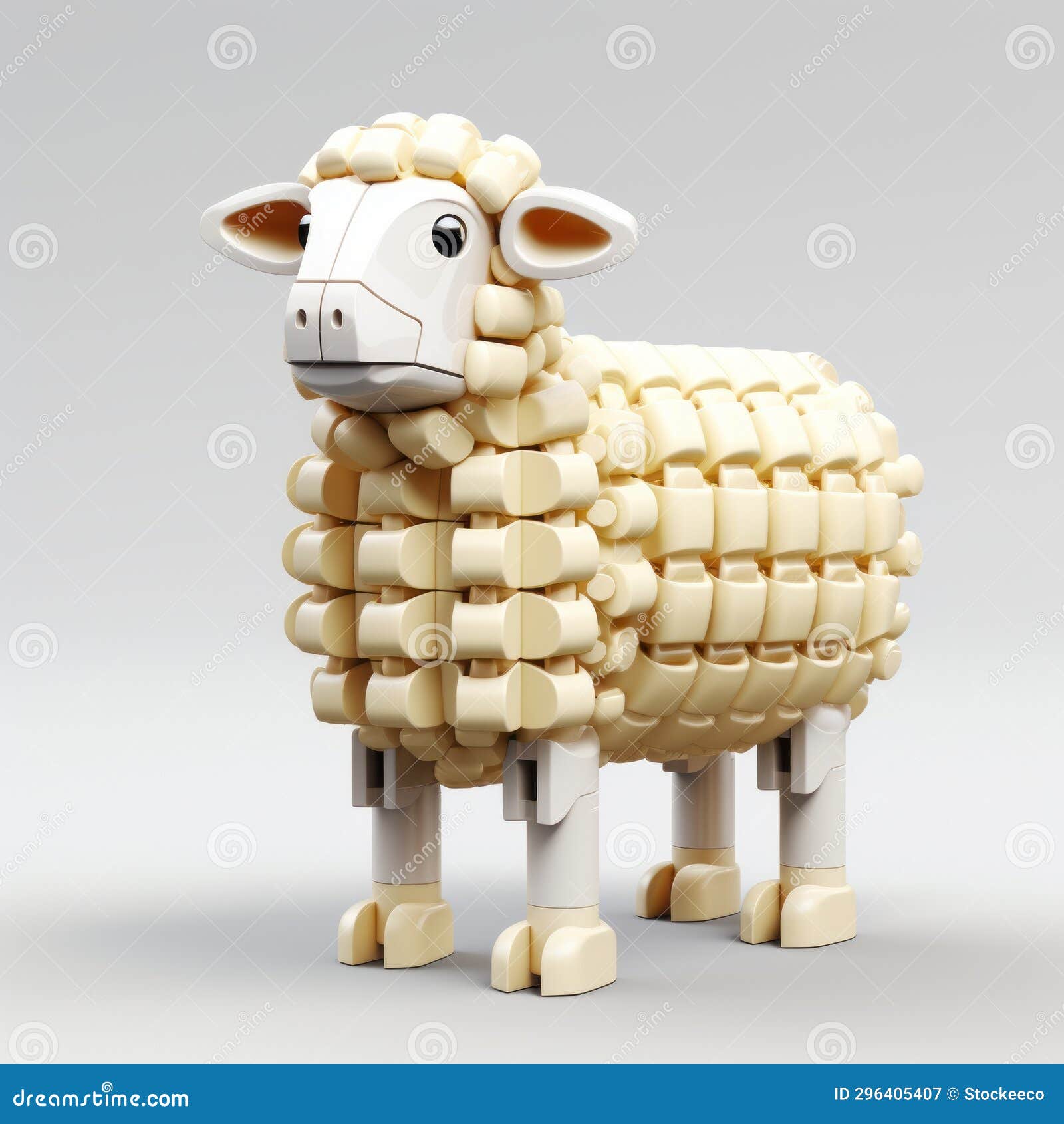 Lego Sheep: A Vibrant 3d Model With Realistic Rendering Royalty-Free ...