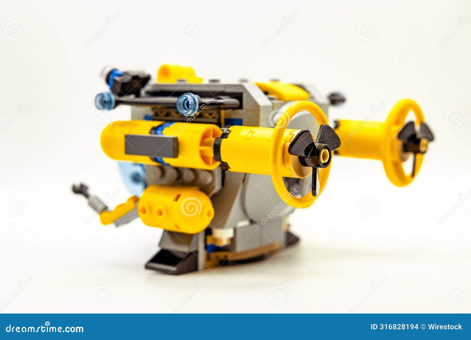 Lego Toy with Yellow Wheels and Jet Stock Photo - Image of lego, design ...