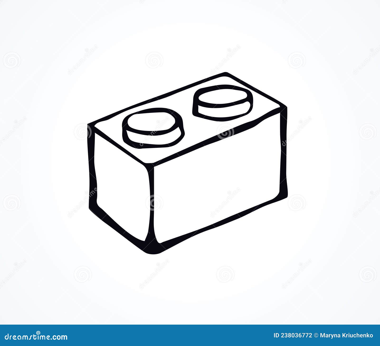 Lego. Vector drawing stock vector. Illustration of graphic - 238036772
