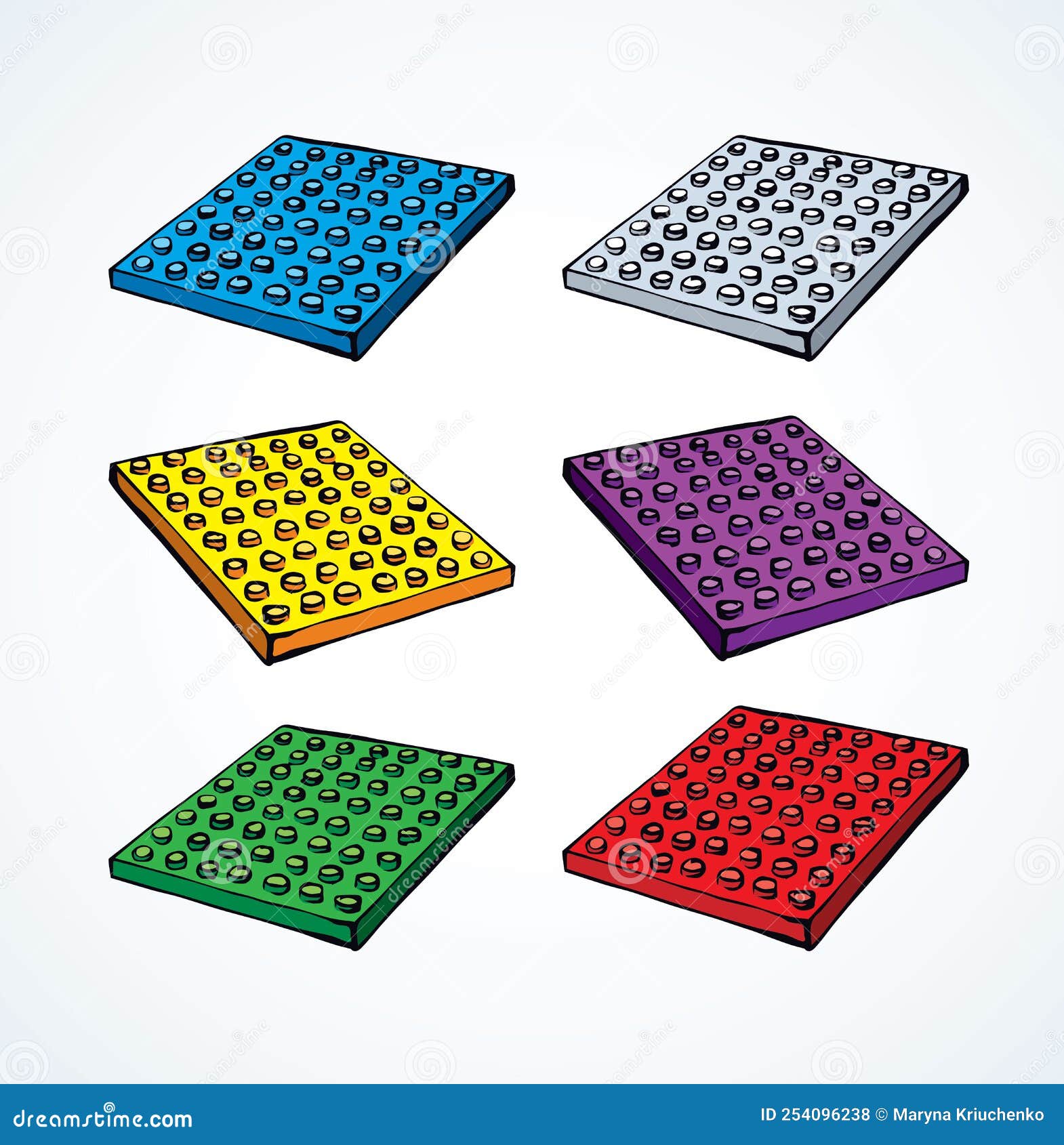 Lego. Vector drawing stock vector. Illustration of figure - 254096238