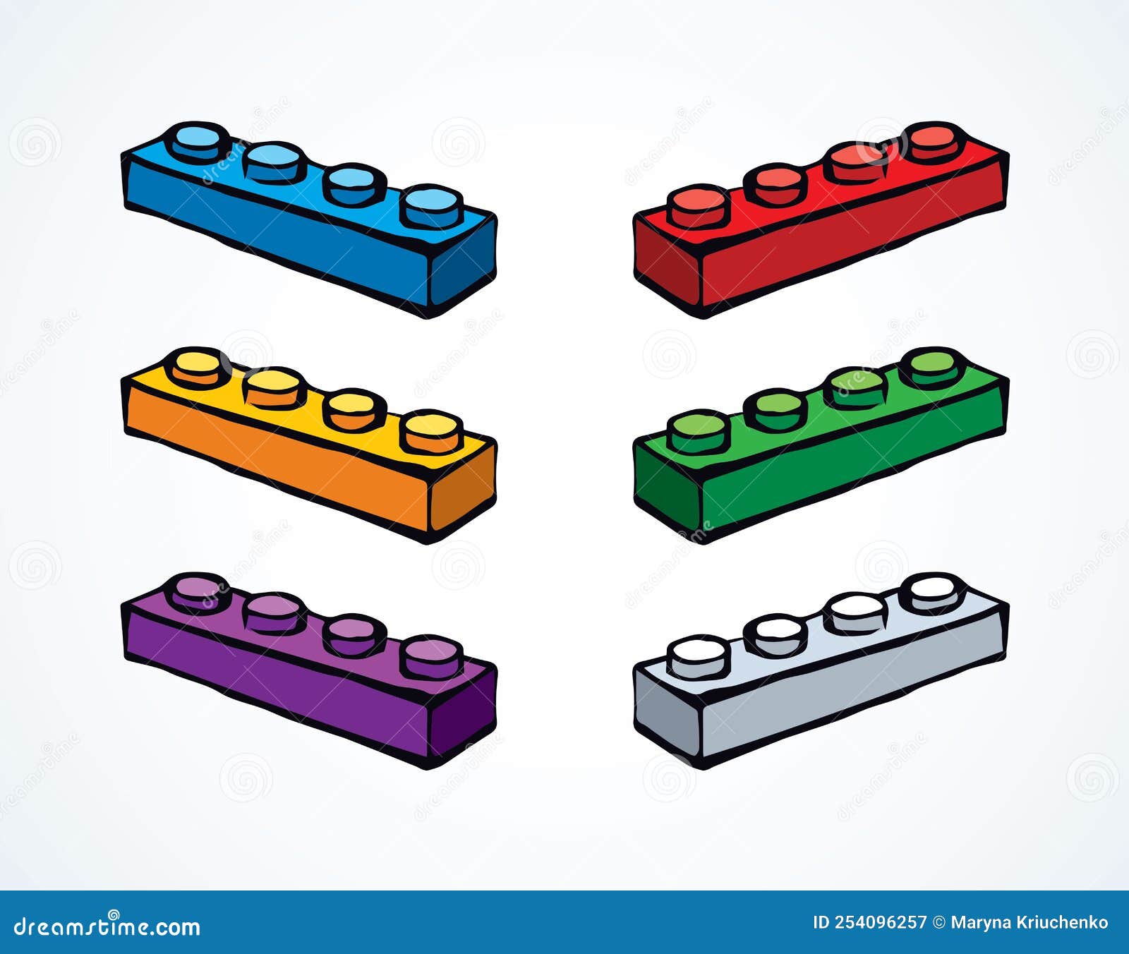 Lego. Vector drawing stock vector. Illustration of cartoon - 254096257