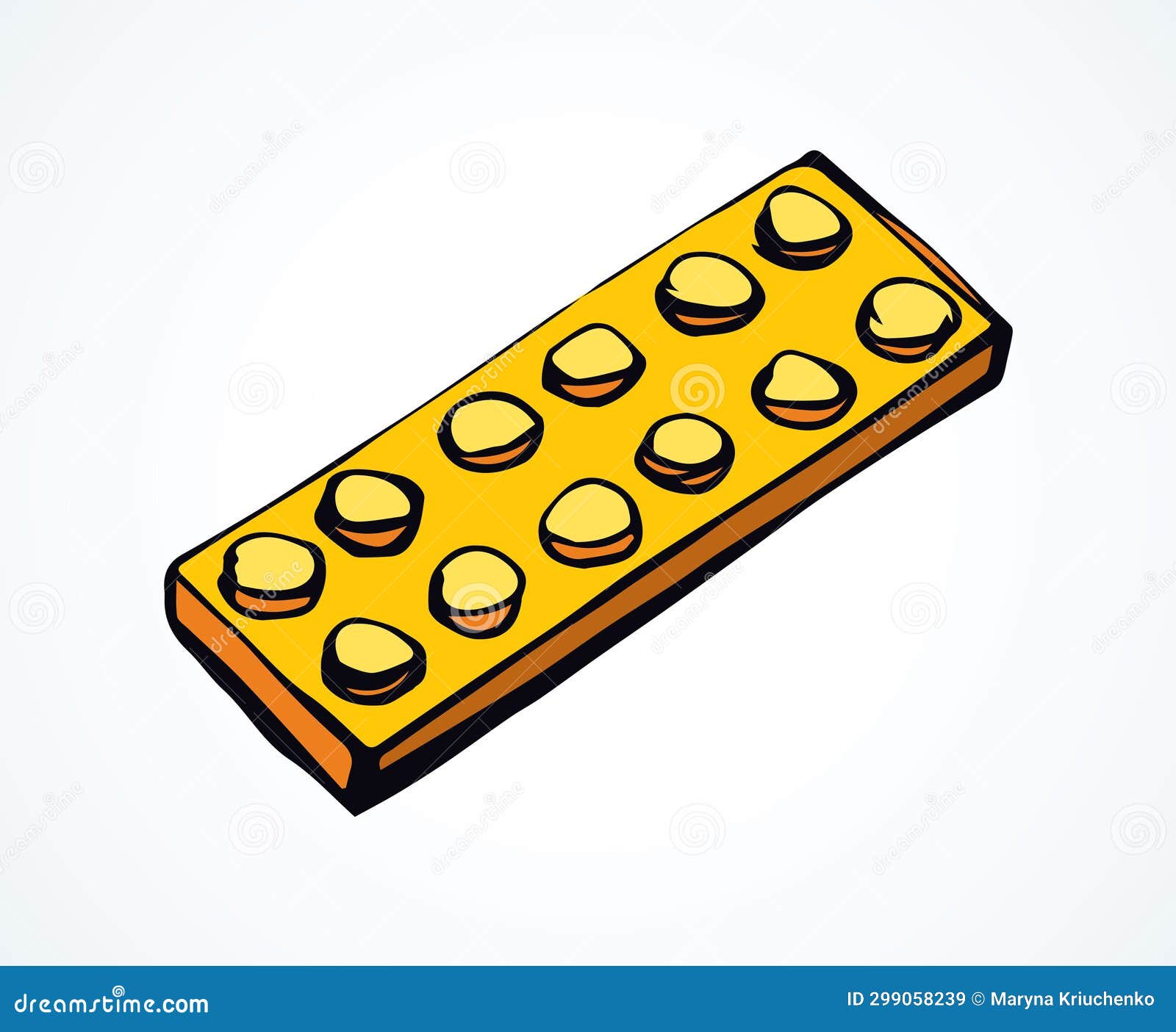 Lego. Vector drawing stock vector. Illustration of drawing - 299058239