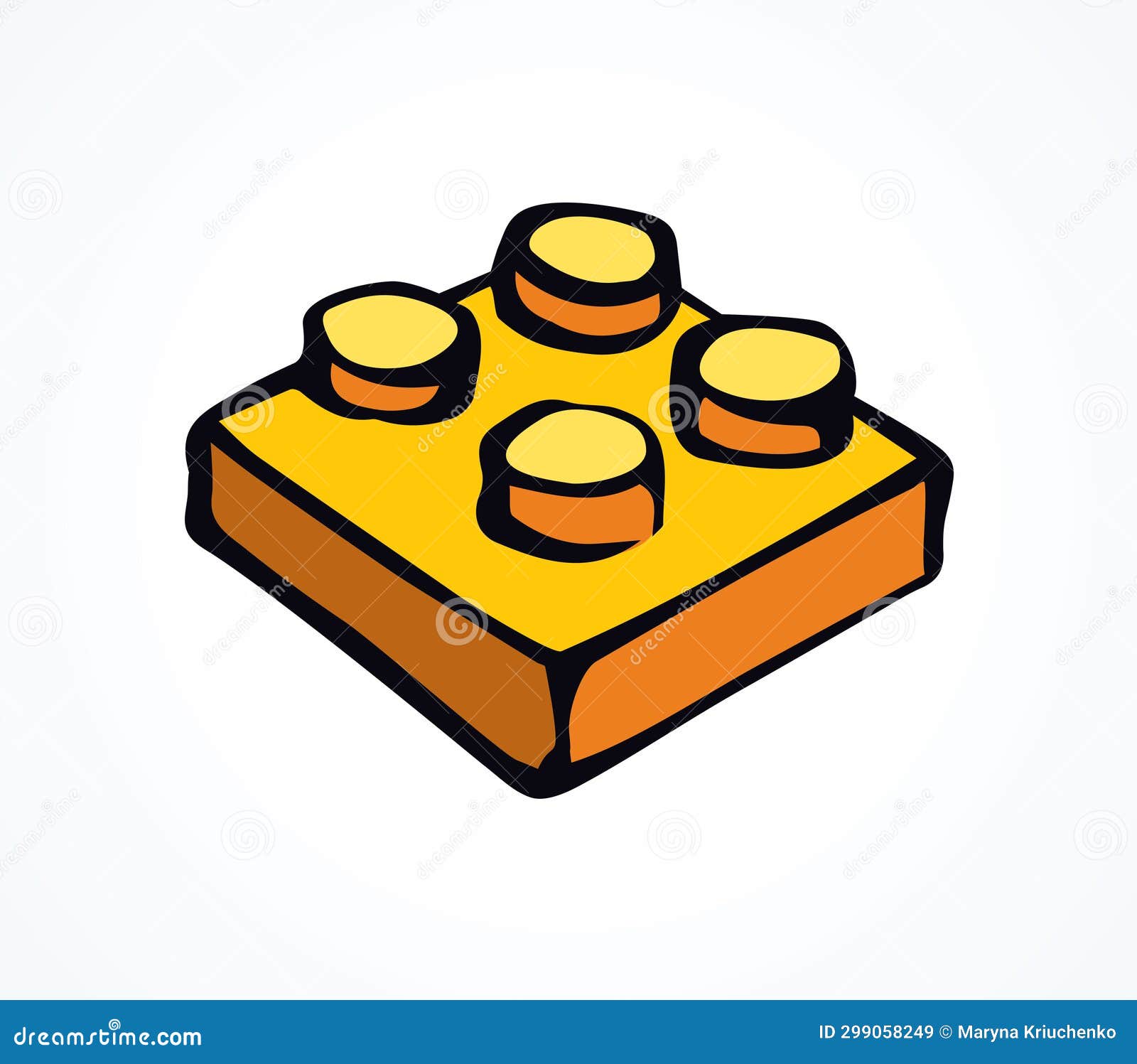 Lego. Vector drawing stock illustration. Illustration of development ...
