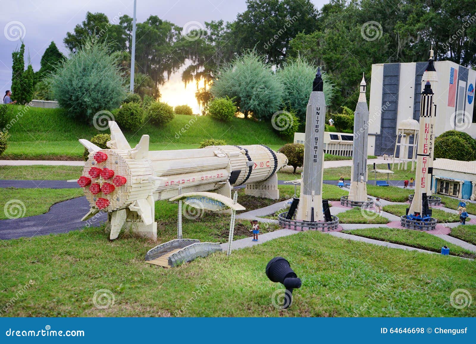 Mini Rocket Taking Off From An Open Box, Yellow Background Royalty-Free ...