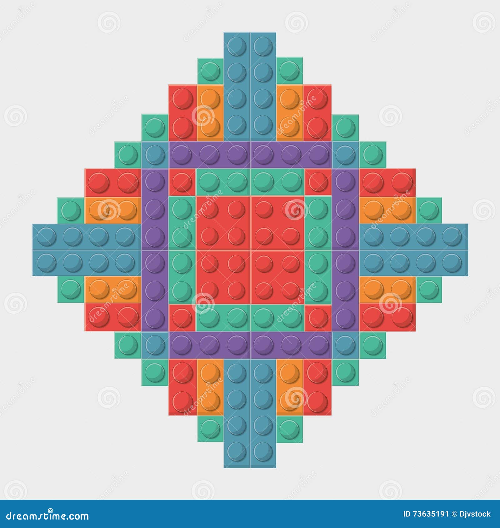 Legopictogram Abstract Kadercijfer Grafische Vector Vector Illustratie ...