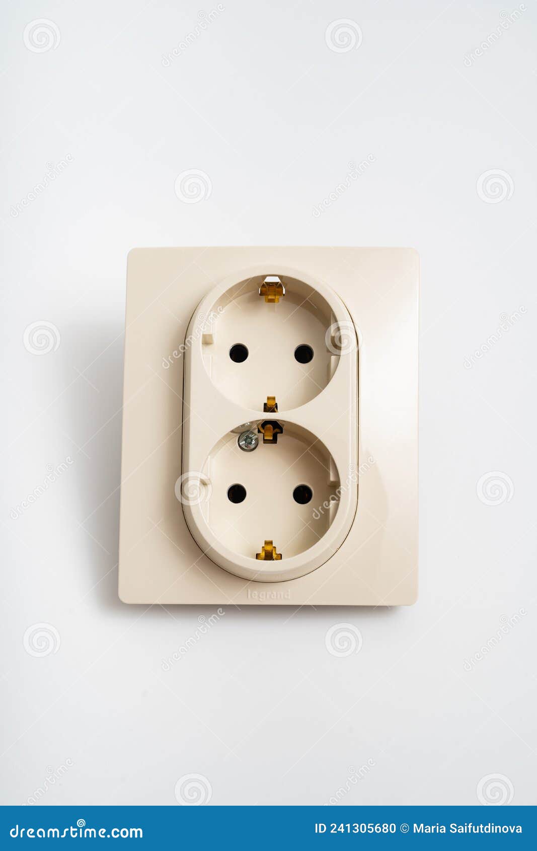 Legrand. Double Socket Insulated on a White Background. Editorial Image ...