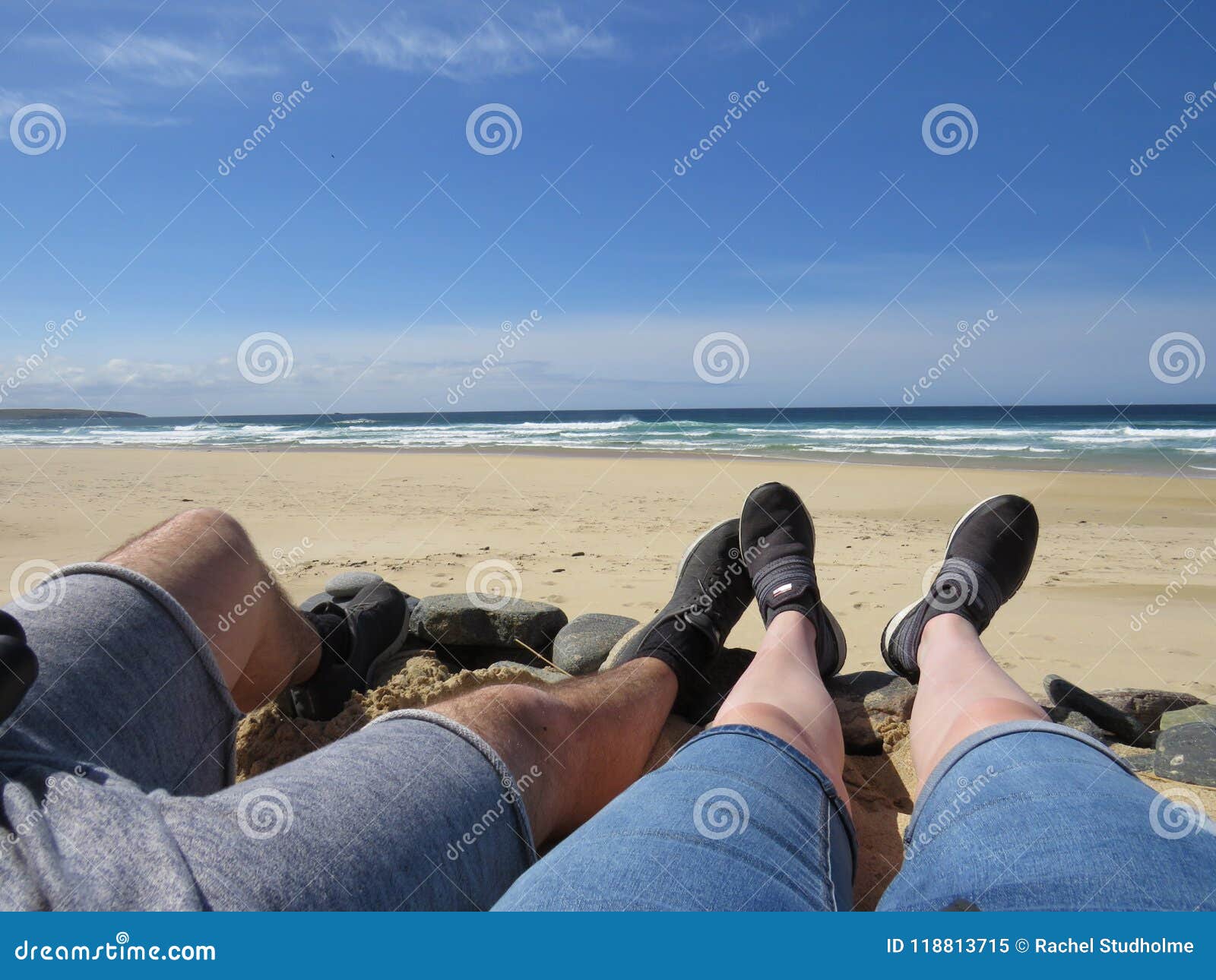 Relaxing stock image. Image of beach, sand, view, legs - 118813715