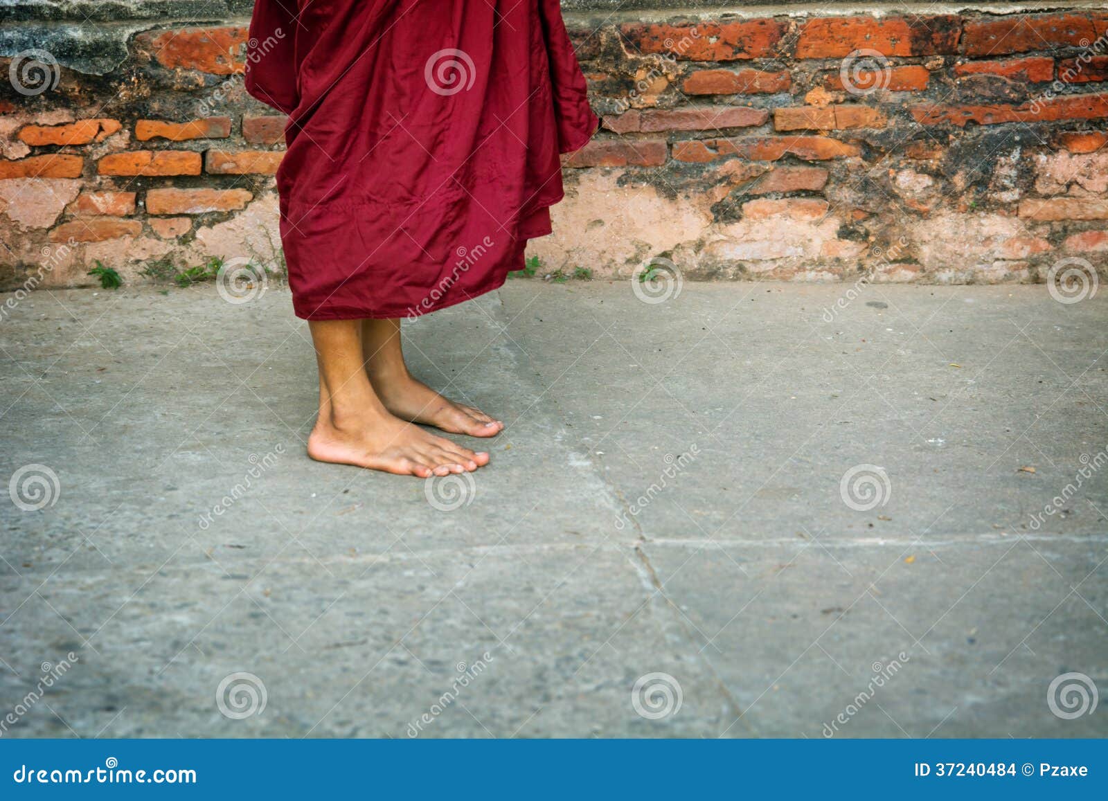 Legs of Buddhist Monk. Burma (Myanmar) Stock Photo - Image of ...