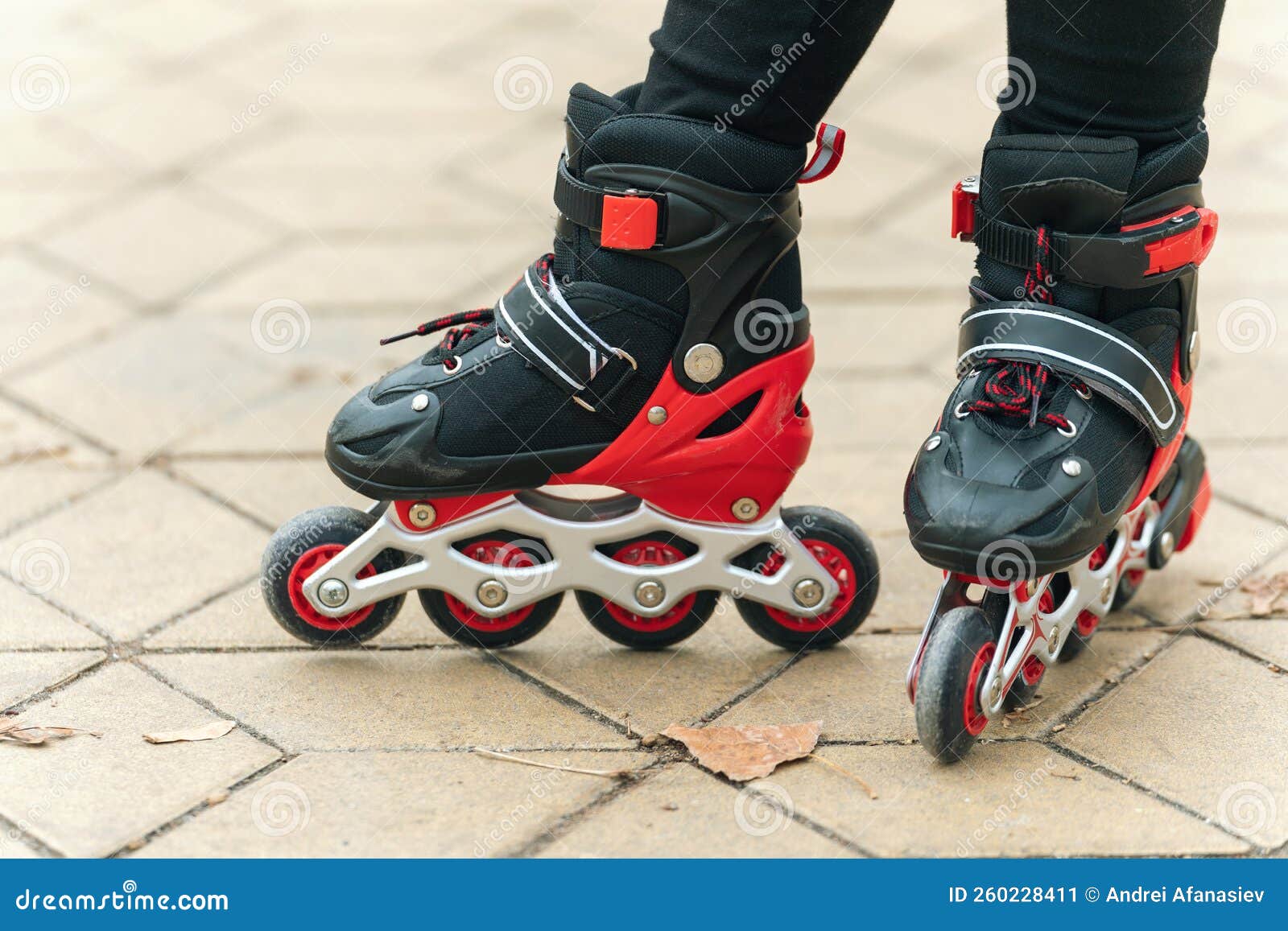 Legs of a Child Rollerblading in the Park Stock Image - Image of roller ...
