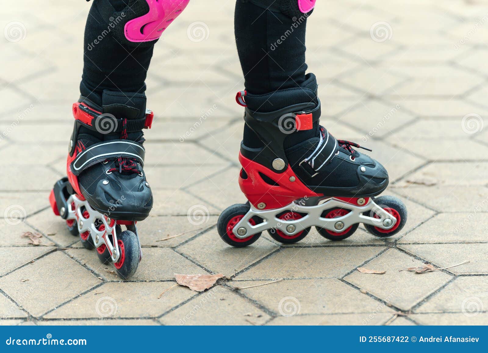 Legs of a Child Rollerblading in the Park Stock Photo - Image of happy ...